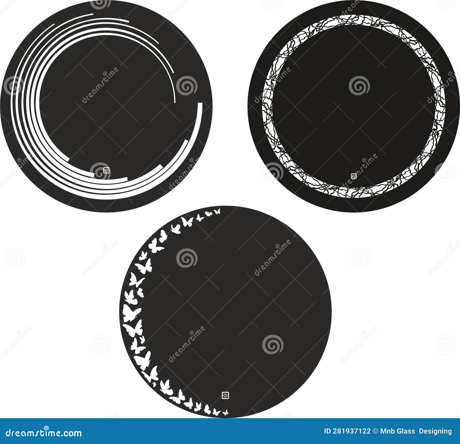 Mirrors Glass Border Design Vector CDR | CartoonDealer.com #274194398