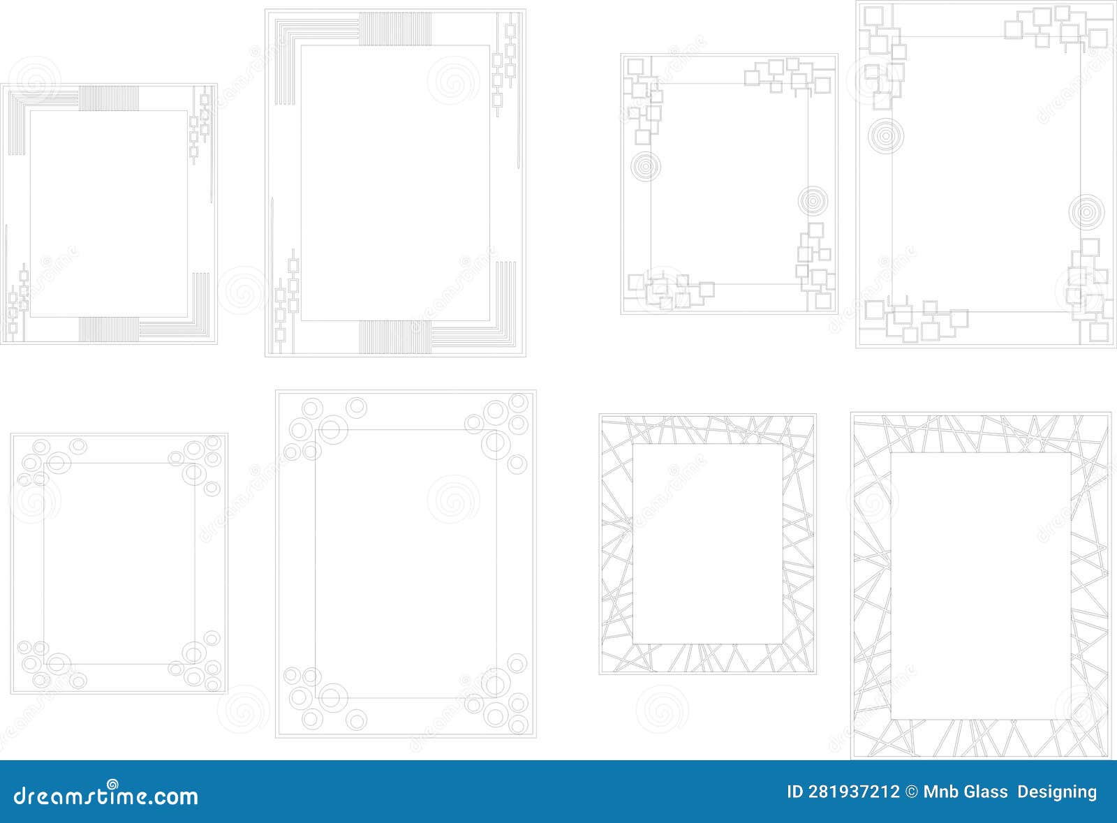 Led Mirrors Glass Border Design Vector CDR Stock Vector - Illustration ...