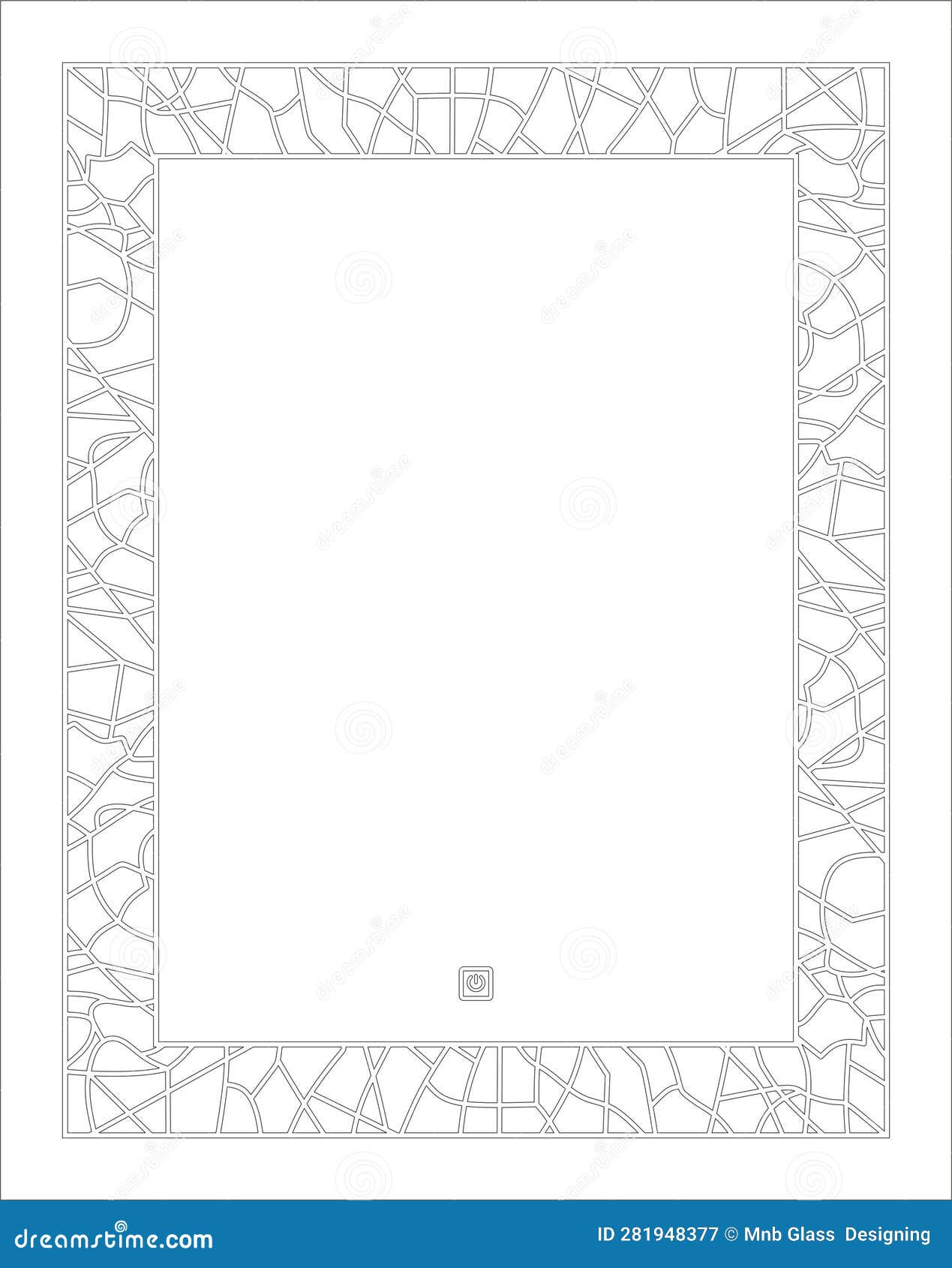 Led Mirrors Glass Border Design Vector CDR Stock Vector - Illustration ...