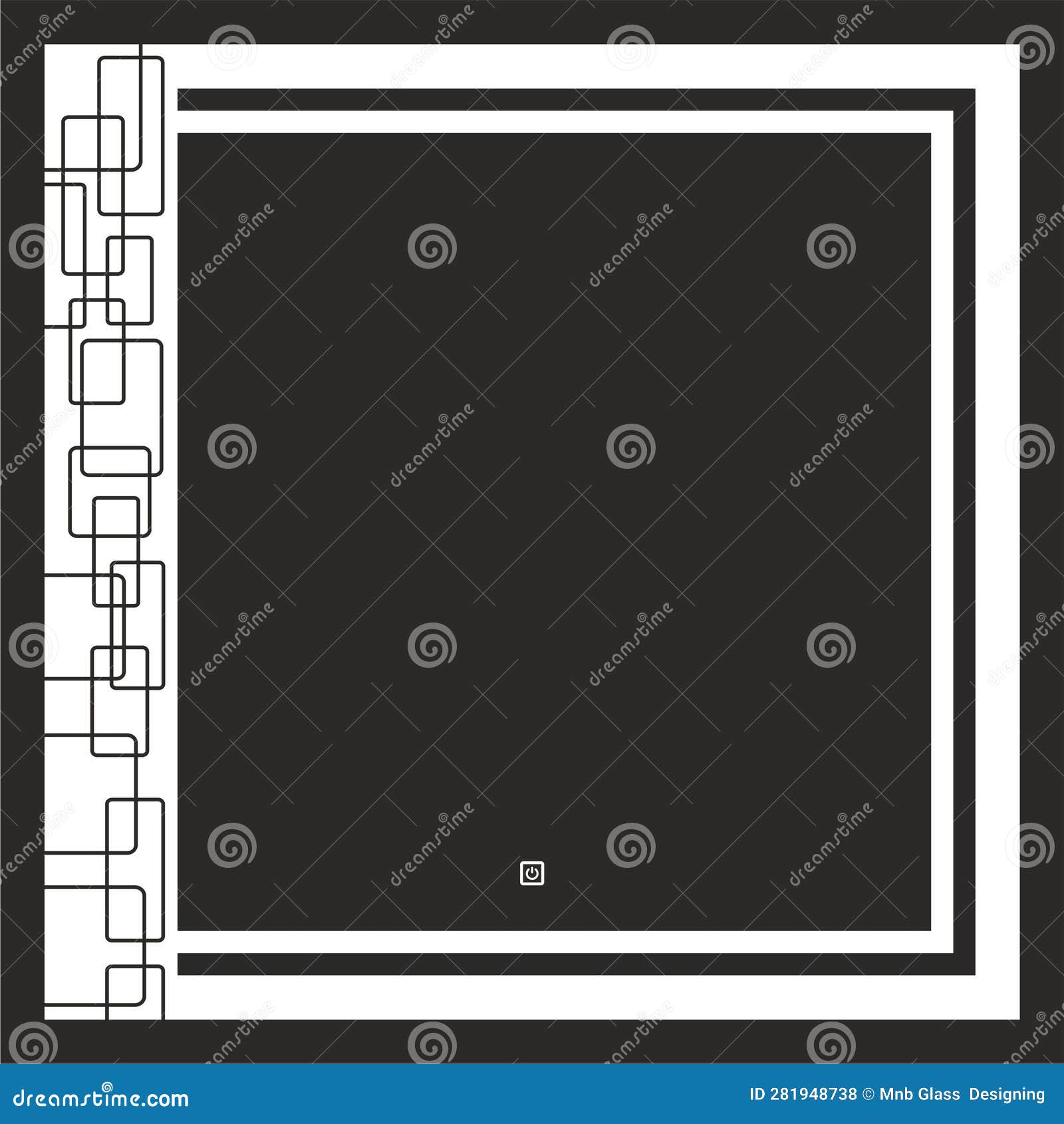 Led Mirrors Glass Border Design Vector CDR Stock Vector - Illustration ...