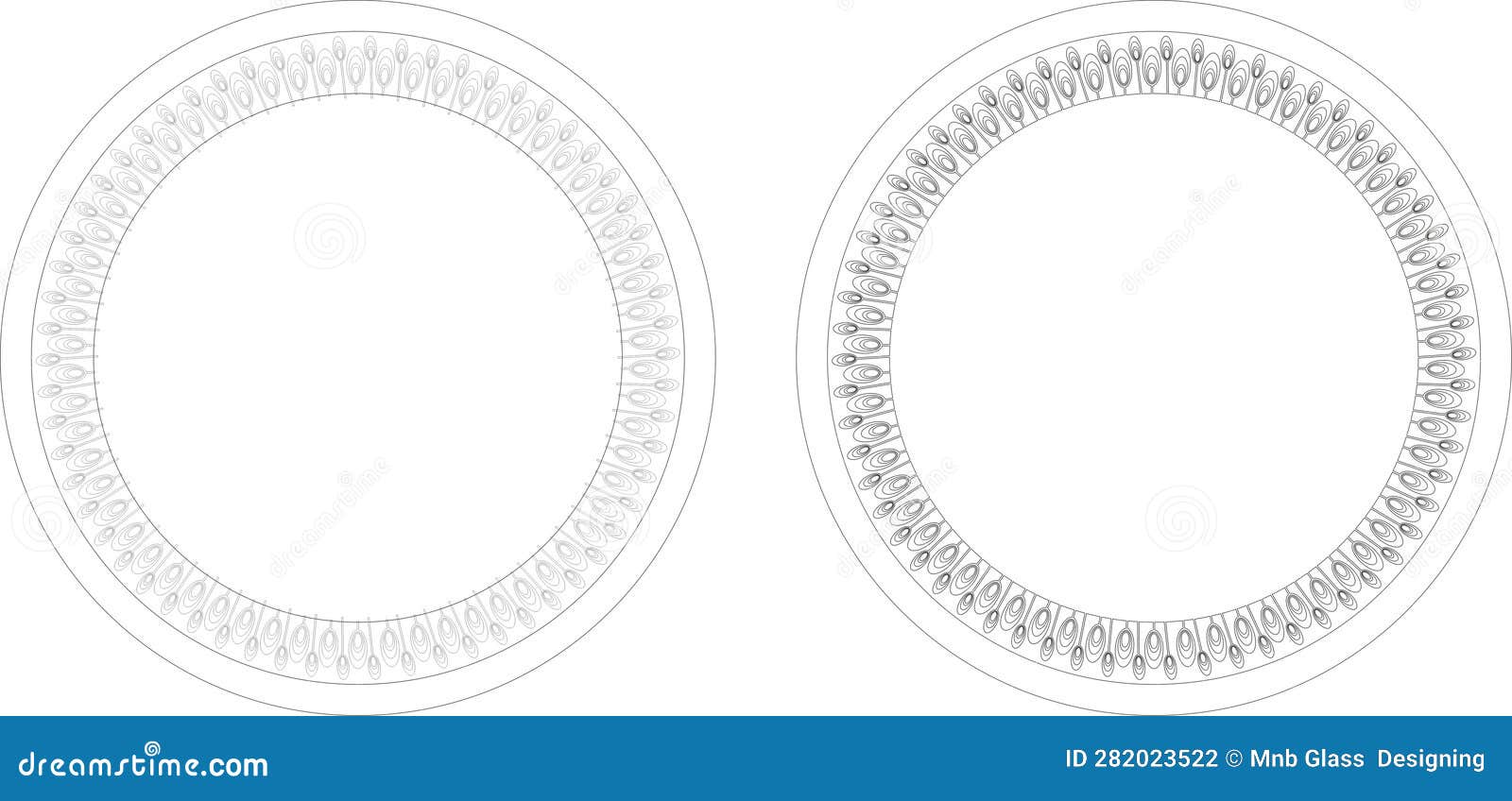 Led Mirrors Glass Border Design Vector CDR Stock Vector - Illustration ...