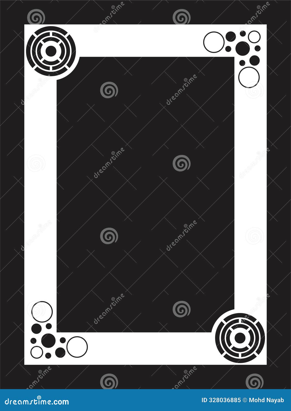 Led Mirrors Glass Border Design Vector CDR. X6 Stock Illustration ...