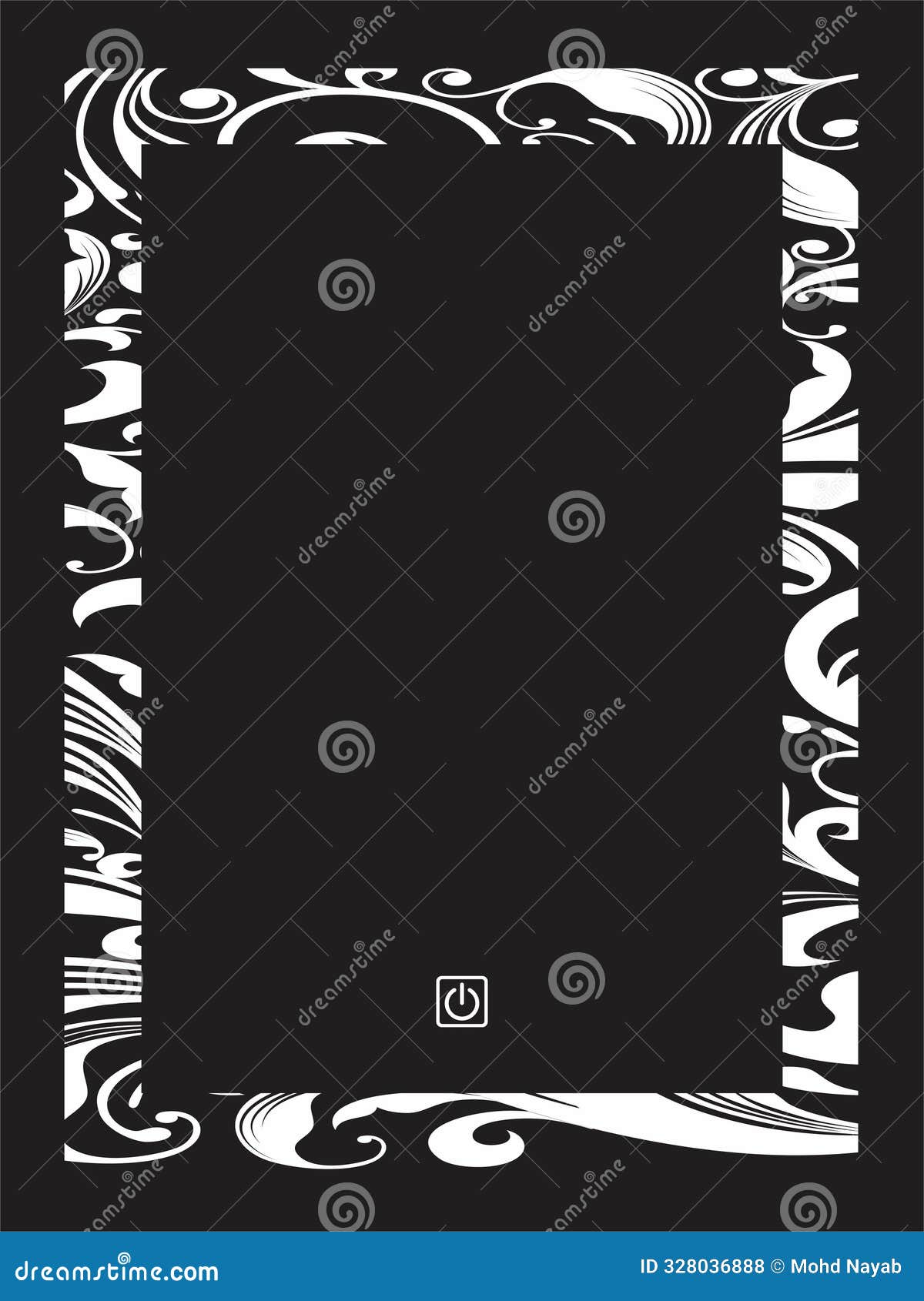 Led Mirrors Glass Border Design Vector CDR. X6 Stock Vector ...