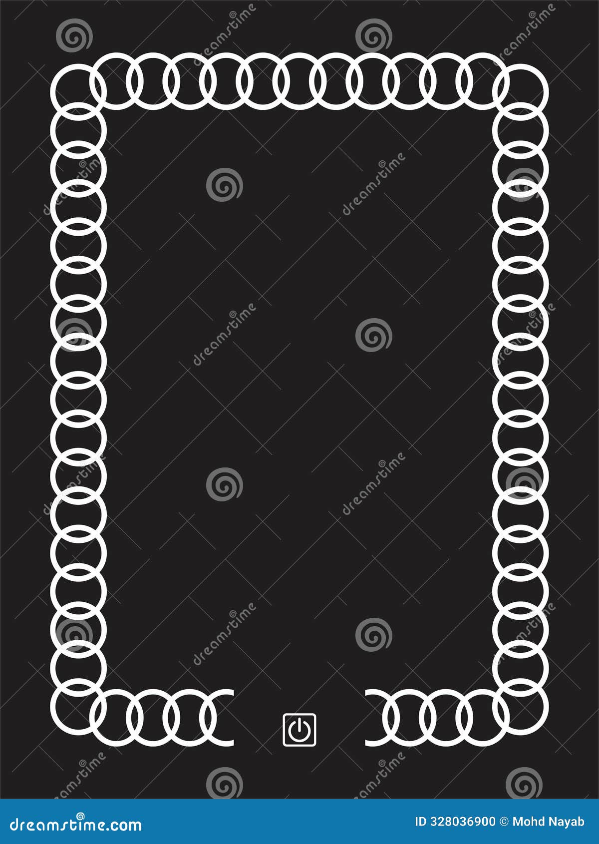 Led Mirrors Glass Border Design Vector CDR. X6 Stock Vector ...