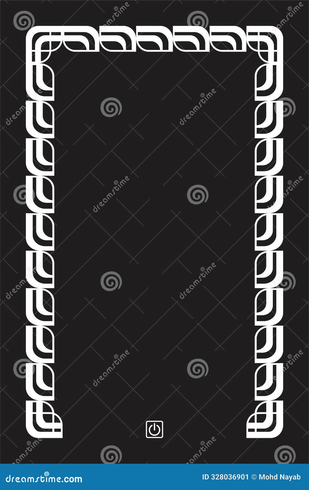 Led Mirrors Glass Border Design Vector CDR. X6 Stock Illustration ...