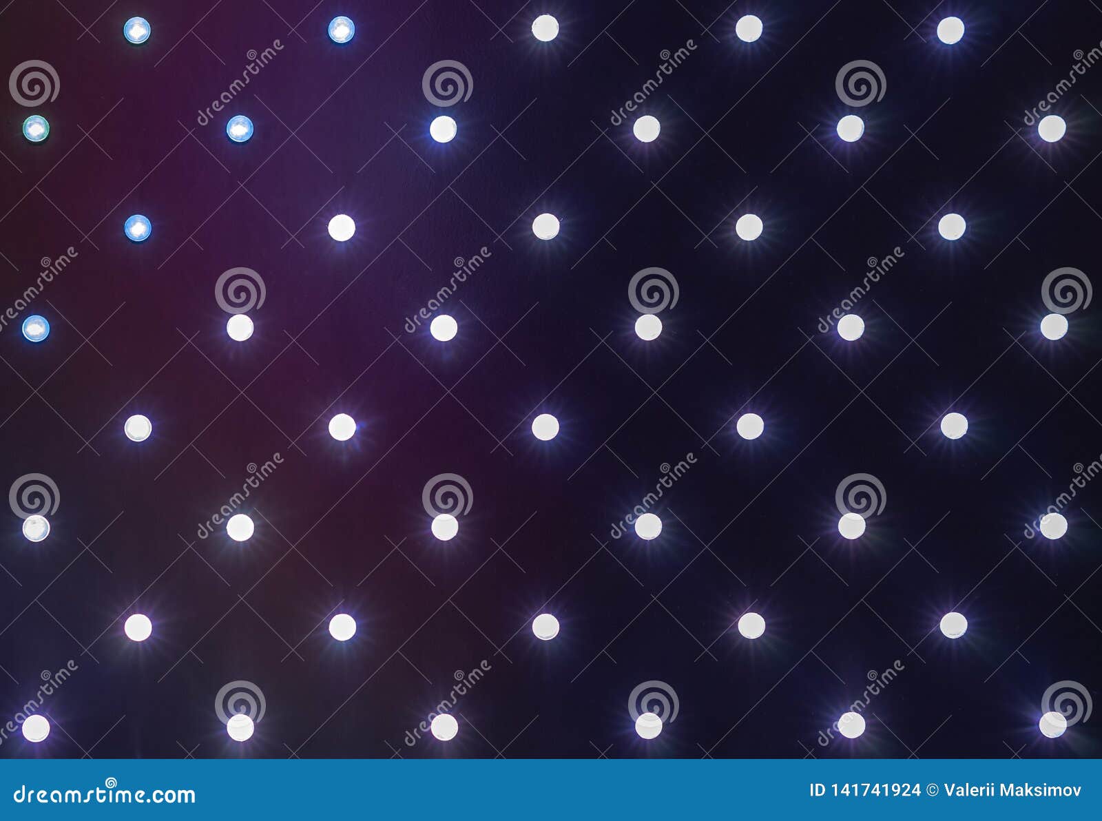 LED Panel Close Up. a Row of Light-emitting Diodes Stock Photo - Image ...