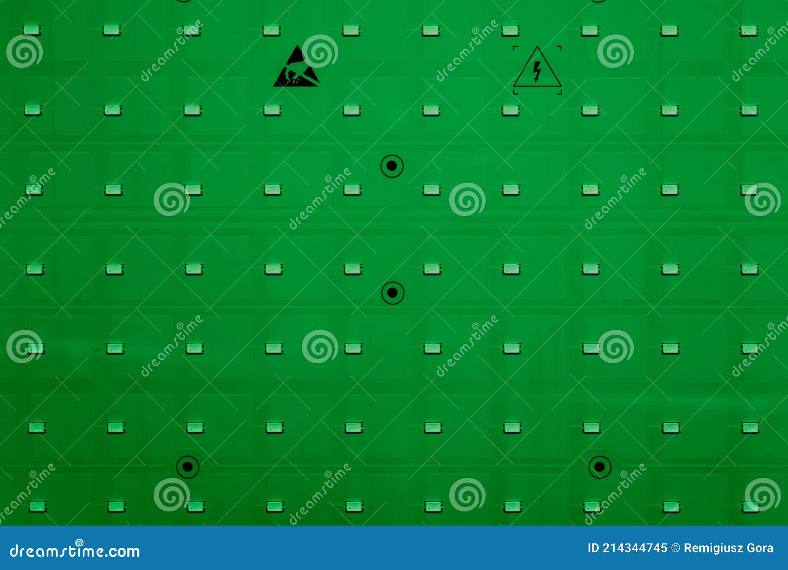 Green led panel PCB stock image. Image of isolated, modern - 214344745