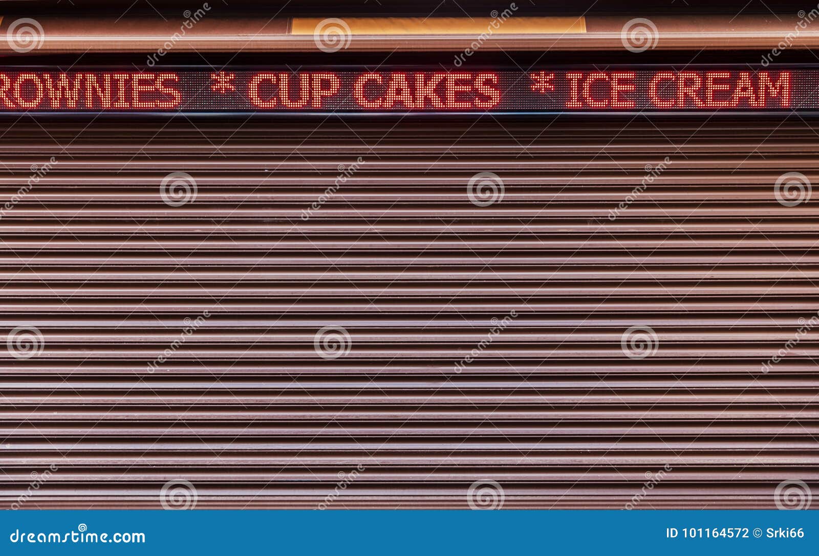 Led Panel Display on Closed Store Stock Photo - Image of digital ...