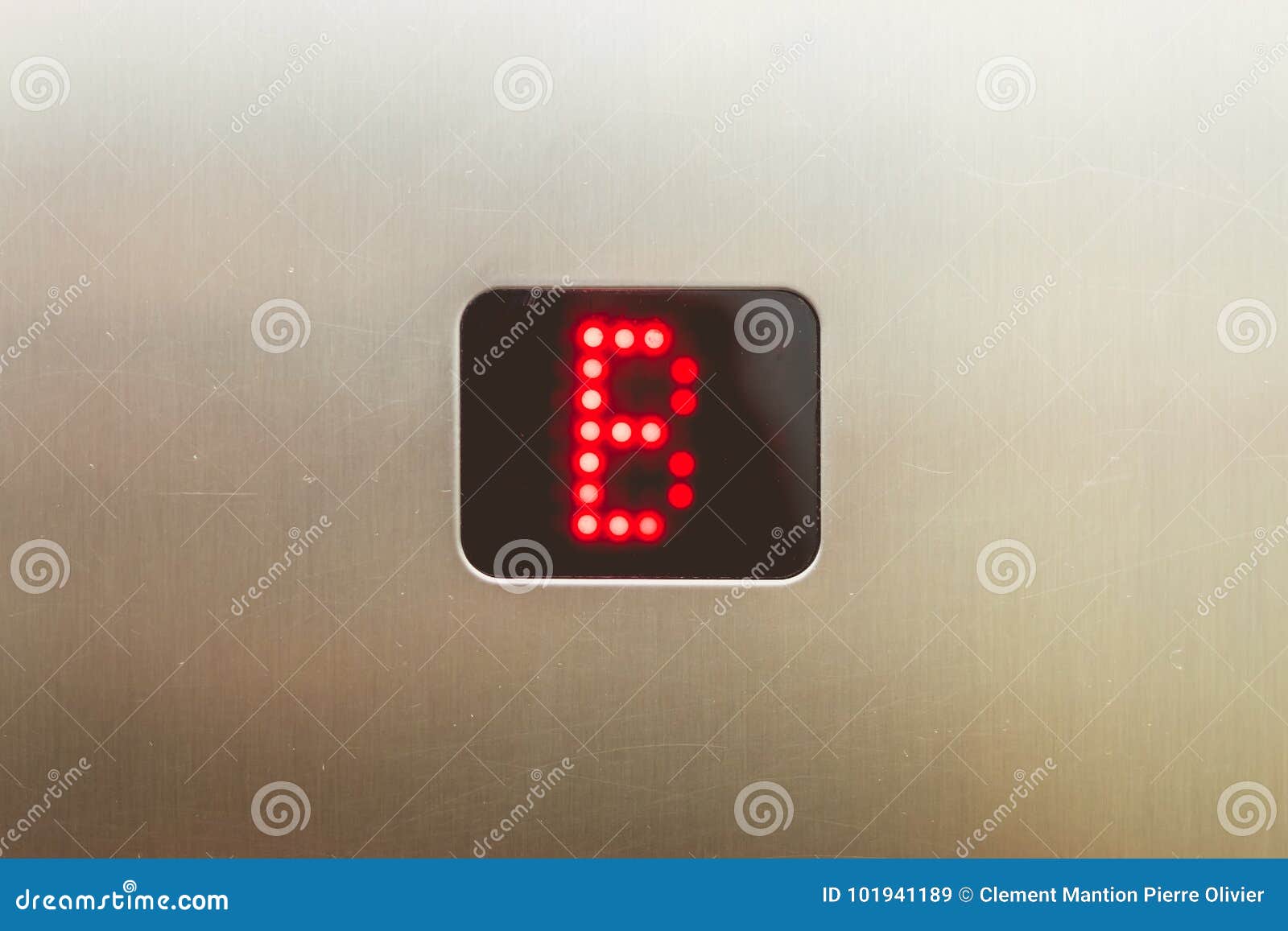 Led Panel in an Elevator Displaying the Letter B Stock Image - Image of ...