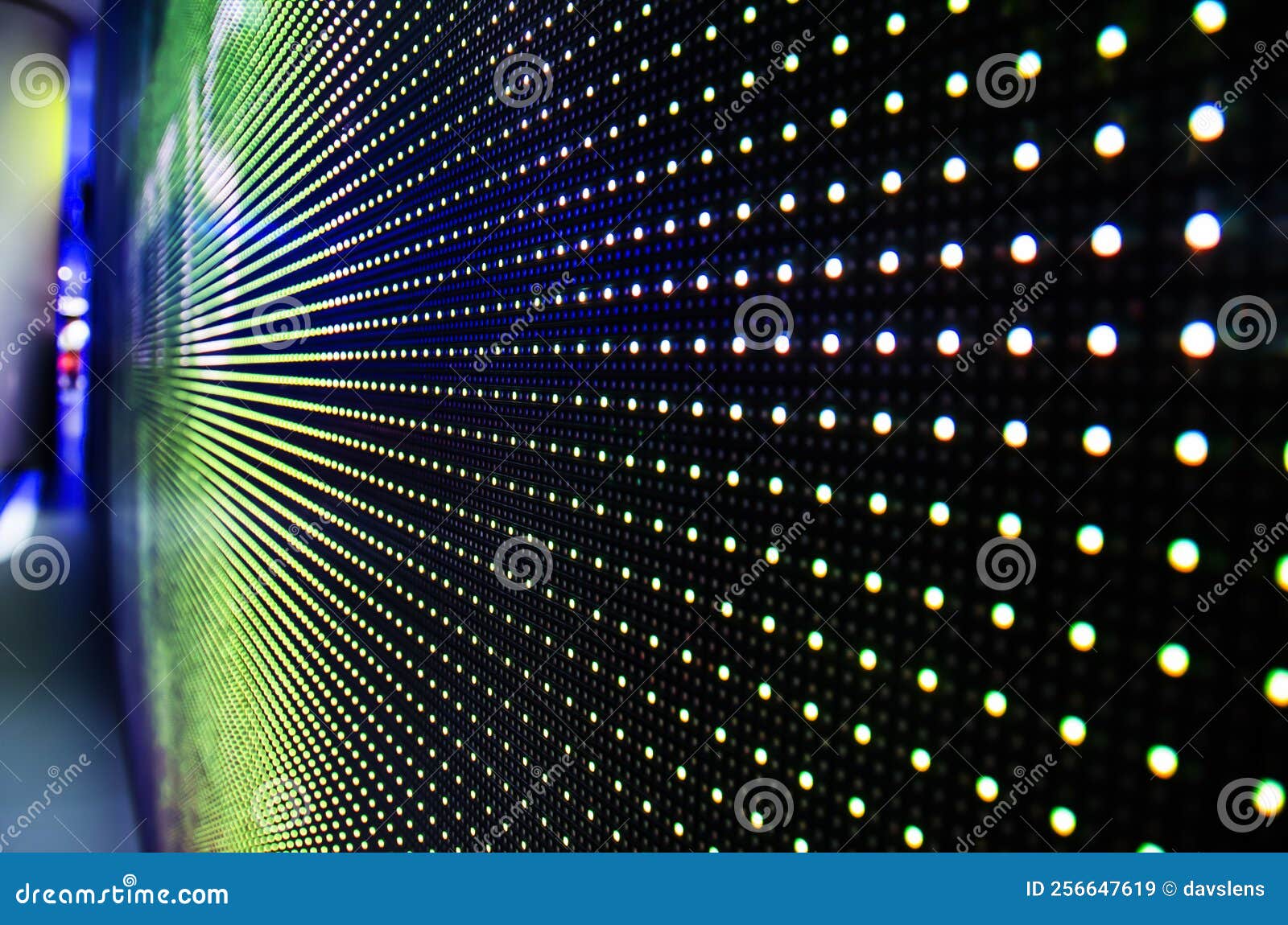 LED panel stock image. Image of wave, dots, circle, lights - 256647619
