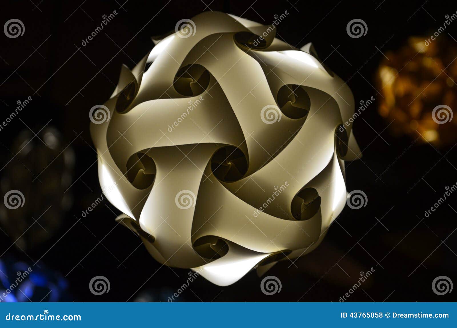 LED paper lamp stock photo. Image of abstract, perfect - 43765058
