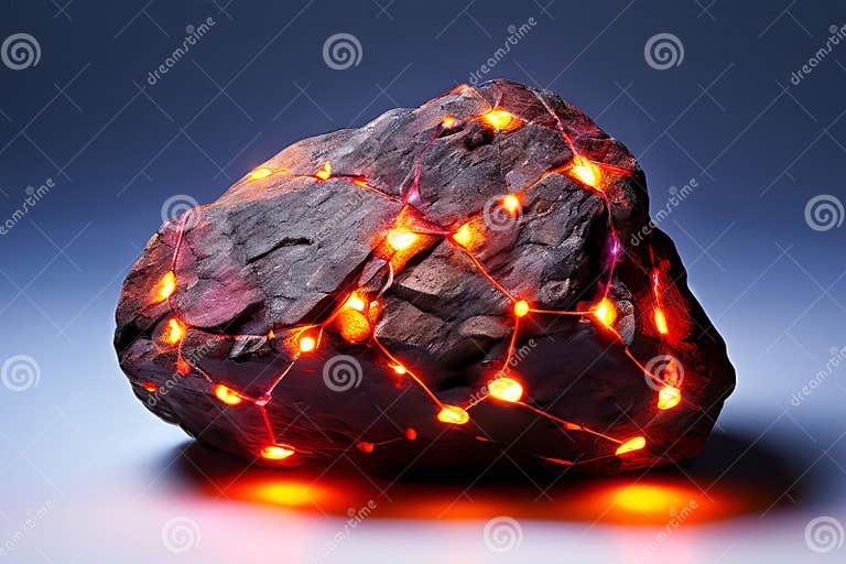 Led Pattern Smart Rock a Close Up of a Smart Rock with an Led Pa Stock ...