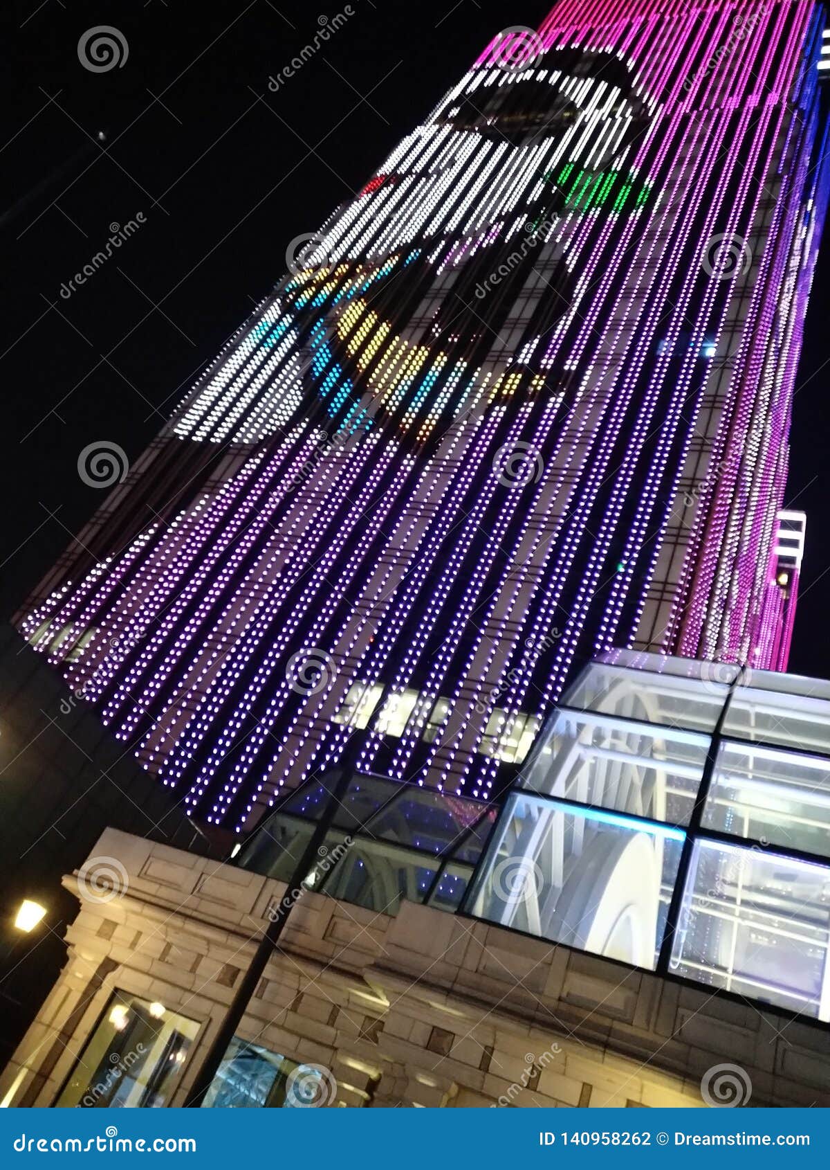 LED Picture on Building in Shanghai Editorial Photography - Image of ...