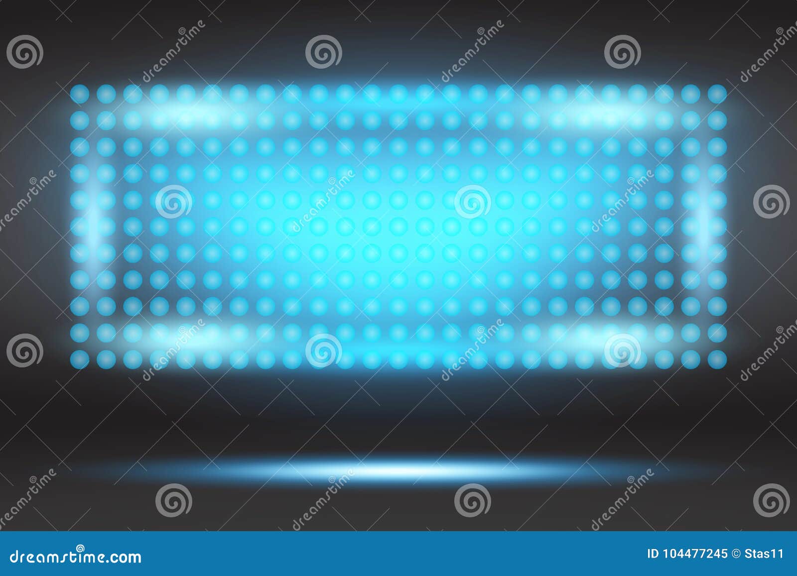 LED Projection Screen in Blue. Vector Illustration EPS10 Stock Vector ...