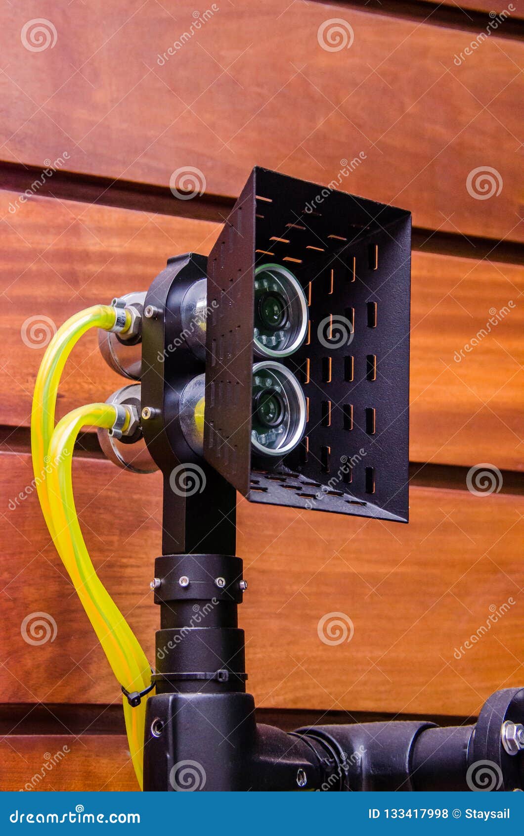 LED Projector Underwater Bathyscaphe Combined with a Video Camera Stock ...