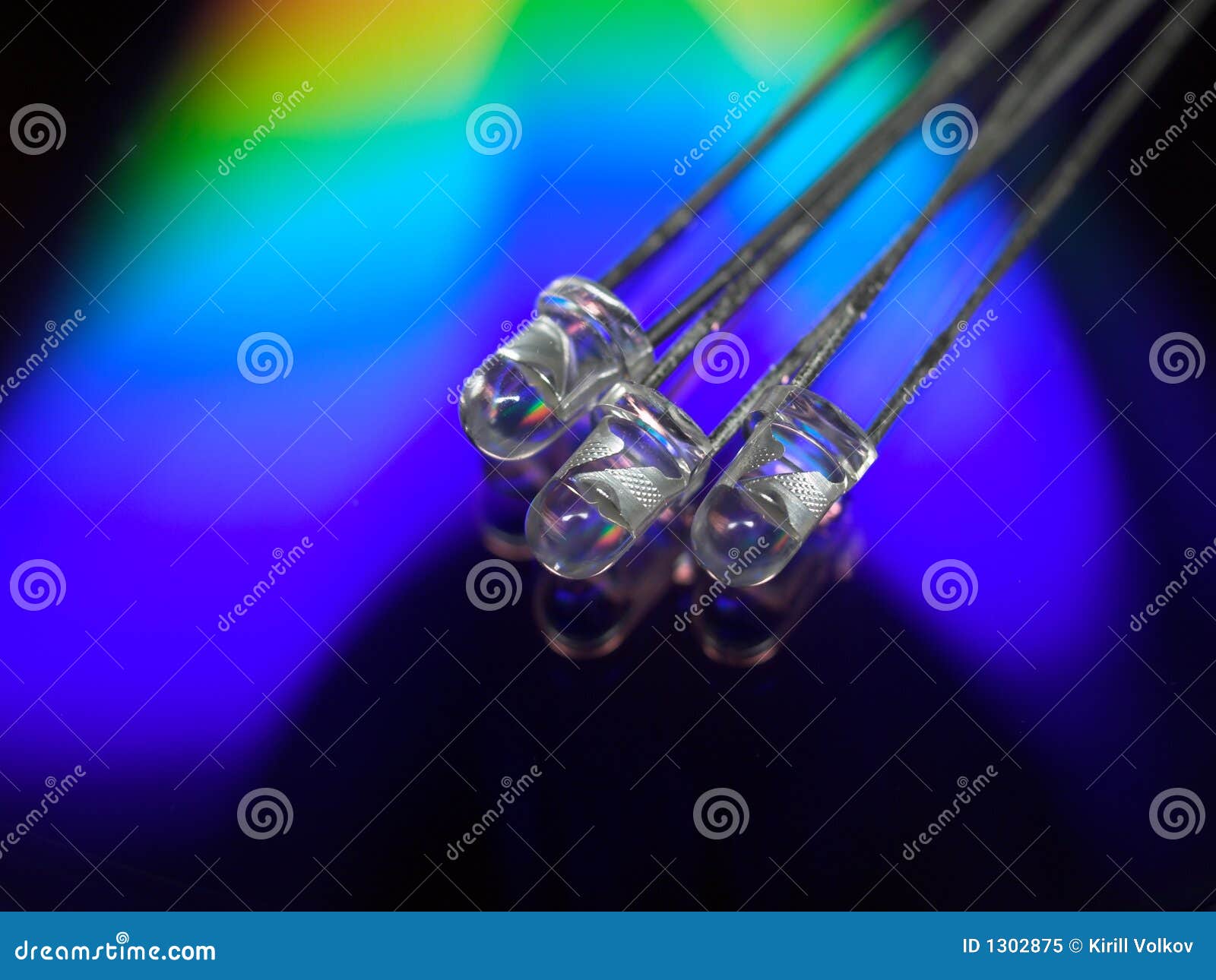 Led rainbow stock image. Image of rainbow, three, azure - 1302875