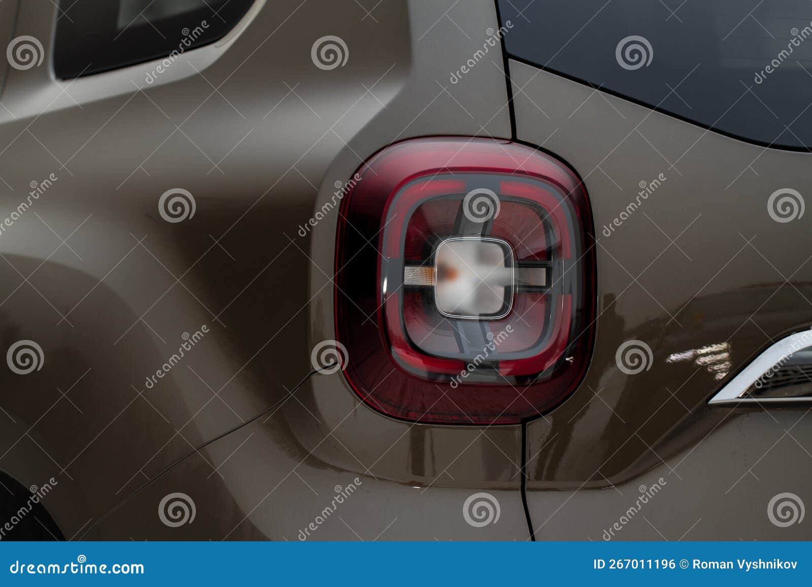 LED Red Taillight. Closeup Tail Light of a Modern Car Stock Photo ...