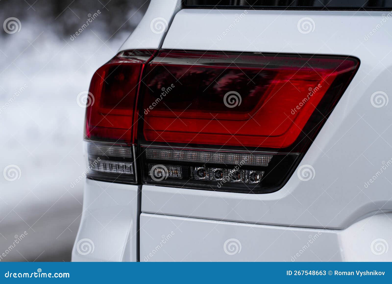 Closeup Tail Light of a Modern Car. Stock Image - Image of rear, view ...