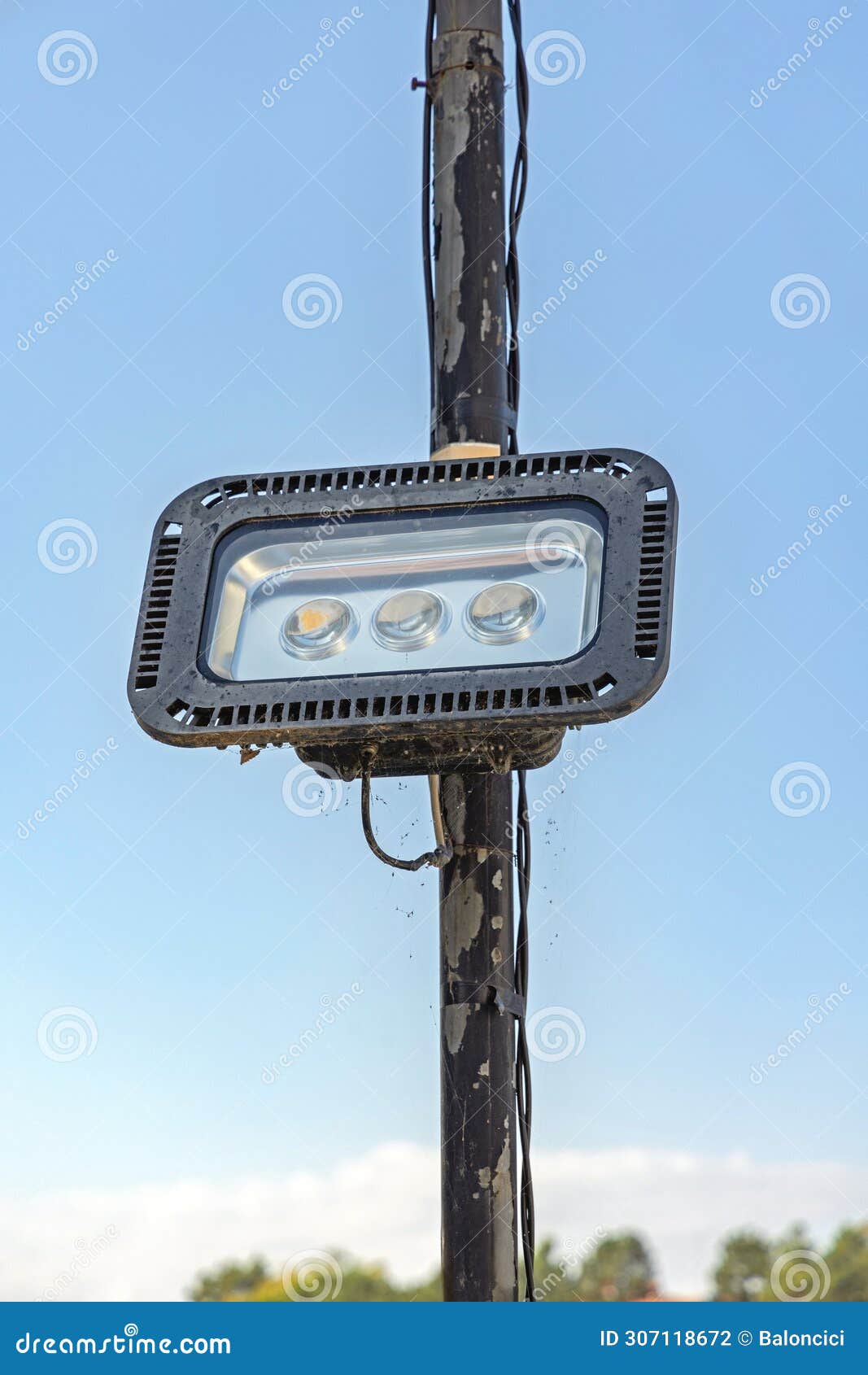 Led Reflector Lens Pole stock photo. Image of europe - 307118672