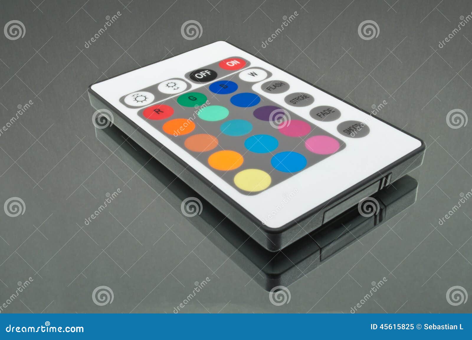 LED Remote Control on a Mirror Stock Image - Image of reflexion ...