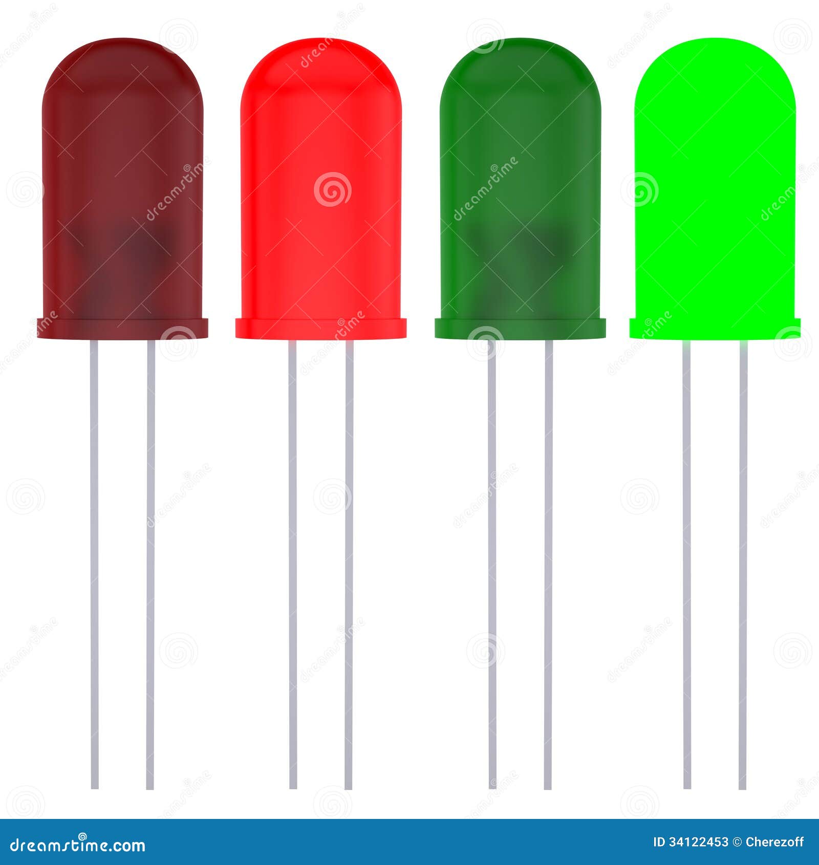 LED rouge et verte illustration stock. Illustration du émettre - 34122453