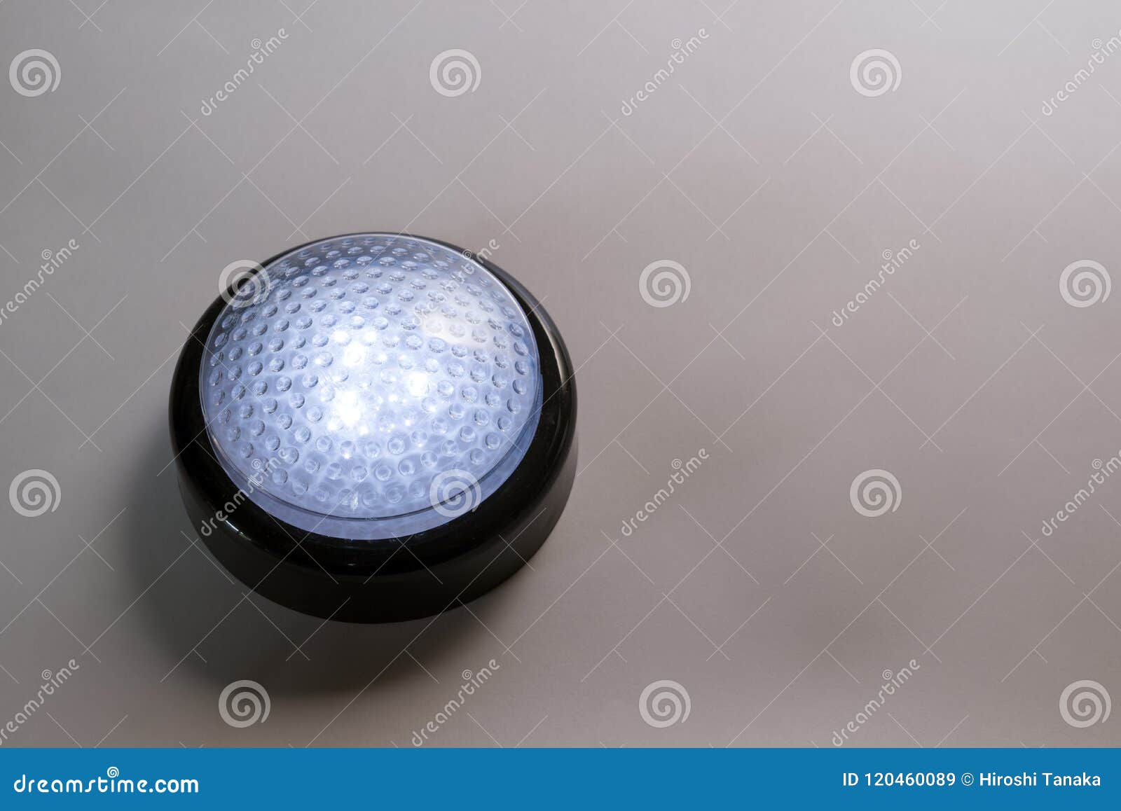 LED round tap light stock image. Image of lamp, illume - 120460089