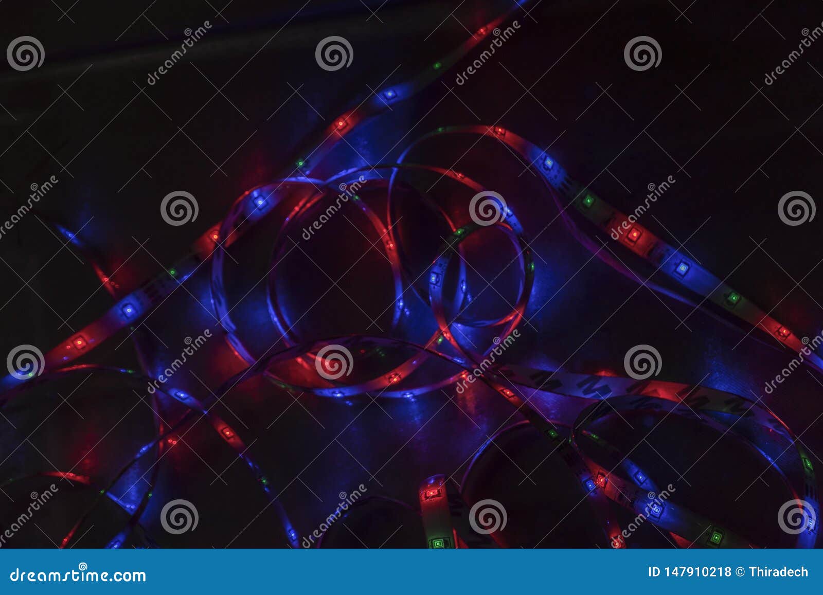 LED Running Lights Change Color Stock Photo - Image of abstract ...