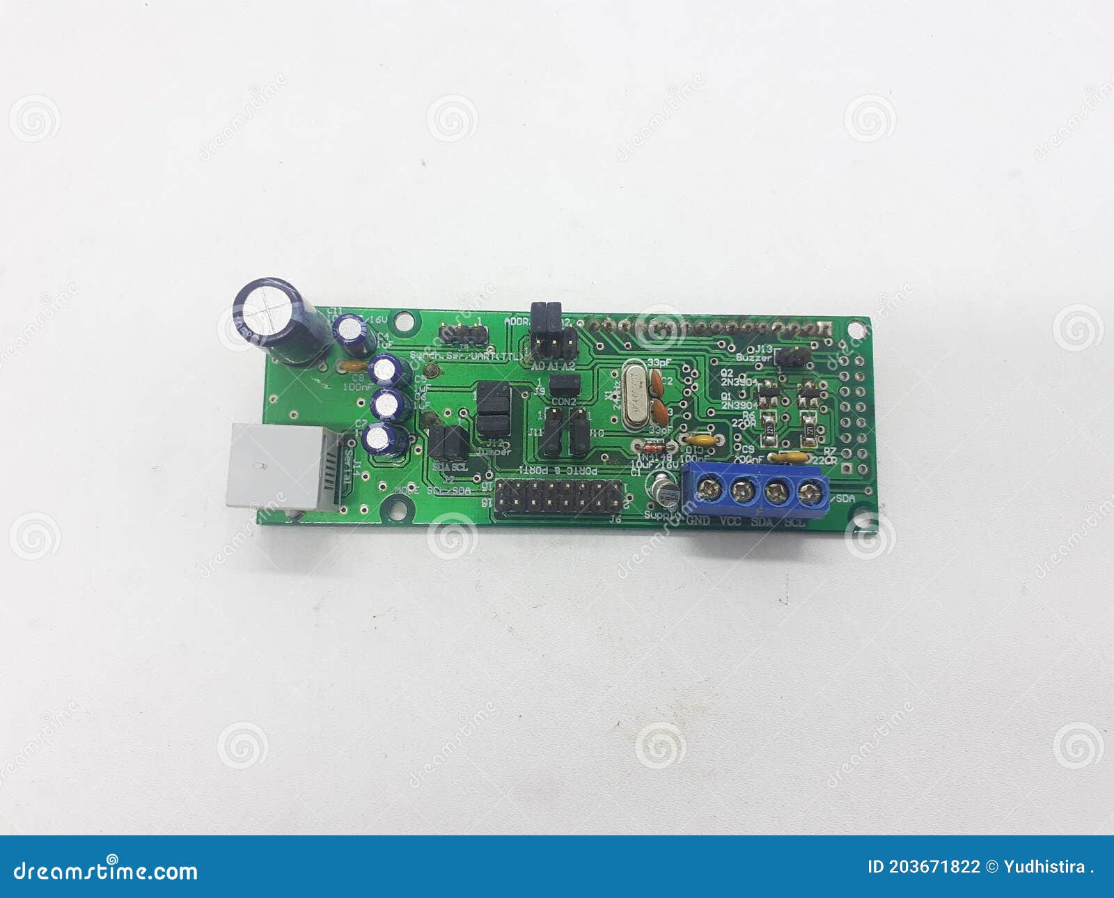 An LED Screen Component in White Isolation Background Stock Photo ...