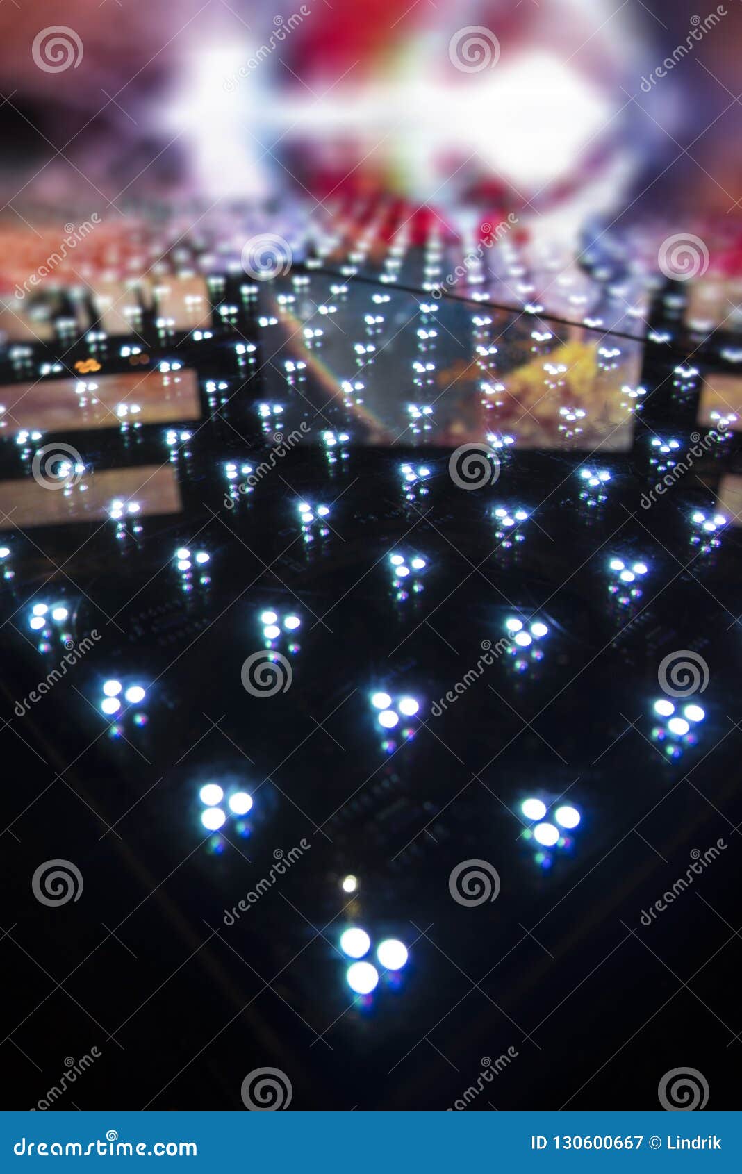 LED Screen at a Concert Close-up. Stock Image - Image of bright ...