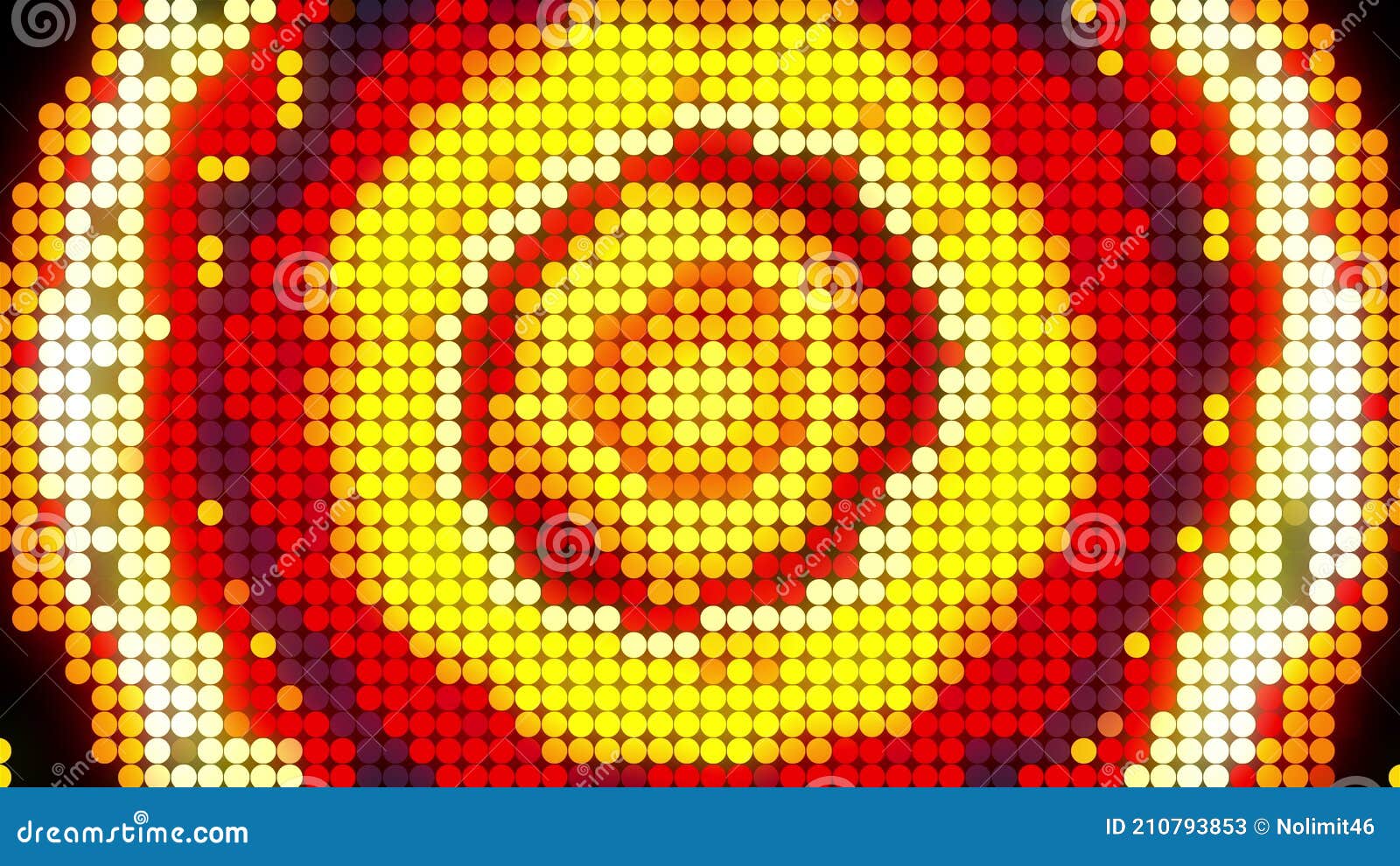 LED Screen Dots Abstract Background, 3d Rendering Computer Generating ...