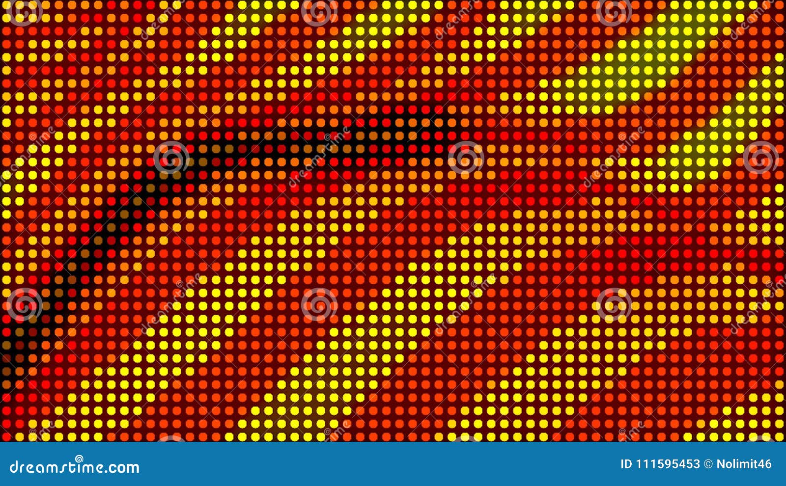 LED Screen Dots Abstract Background, 3d Rendering Computer Generating, LED Display Technology ...