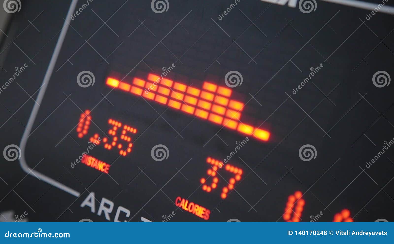LED Screen Exercise Bike with the Results of Training. Stock Footage ...
