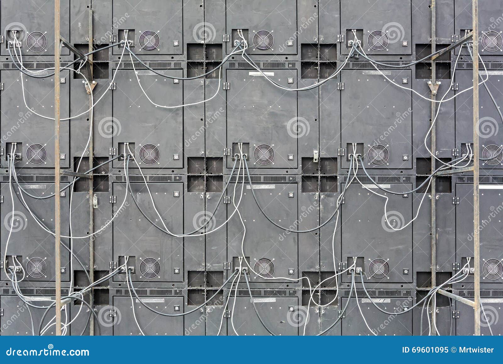 LED Screen Panels Rear View Stock Image - Image of display, rear: 69601095