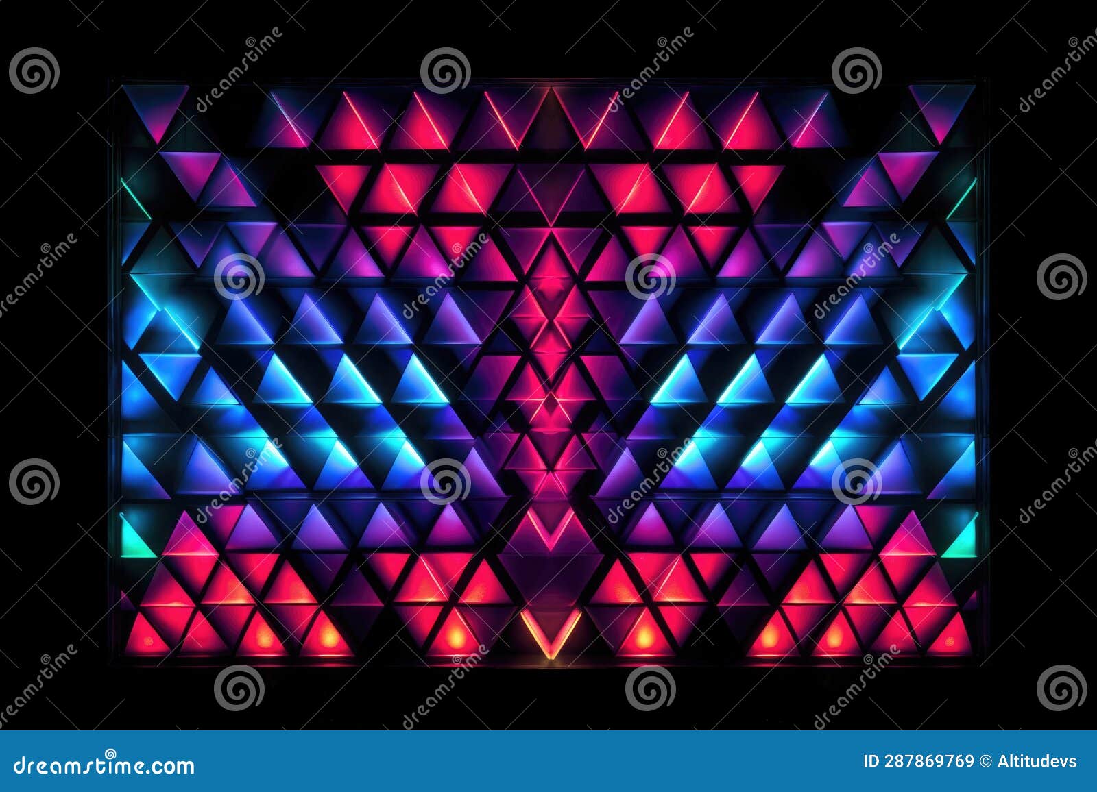 Led Screen Pixels Forming Geometric Shapes Stock Image - Image of ...