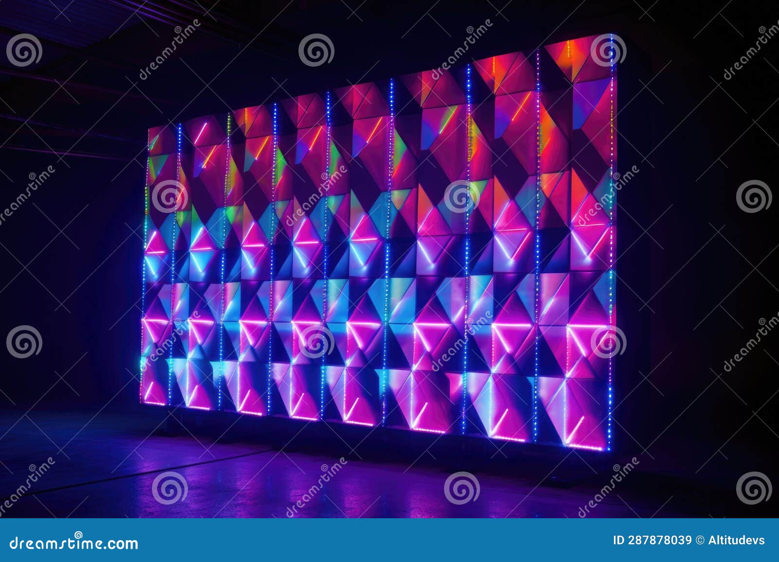 Led Screen Pixels Forming Geometric Shapes Stock Image - Image of ...