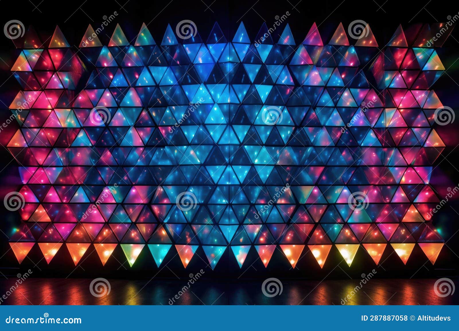 Led Screen Pixels Forming Geometric Shapes Stock Photo - Image of ...