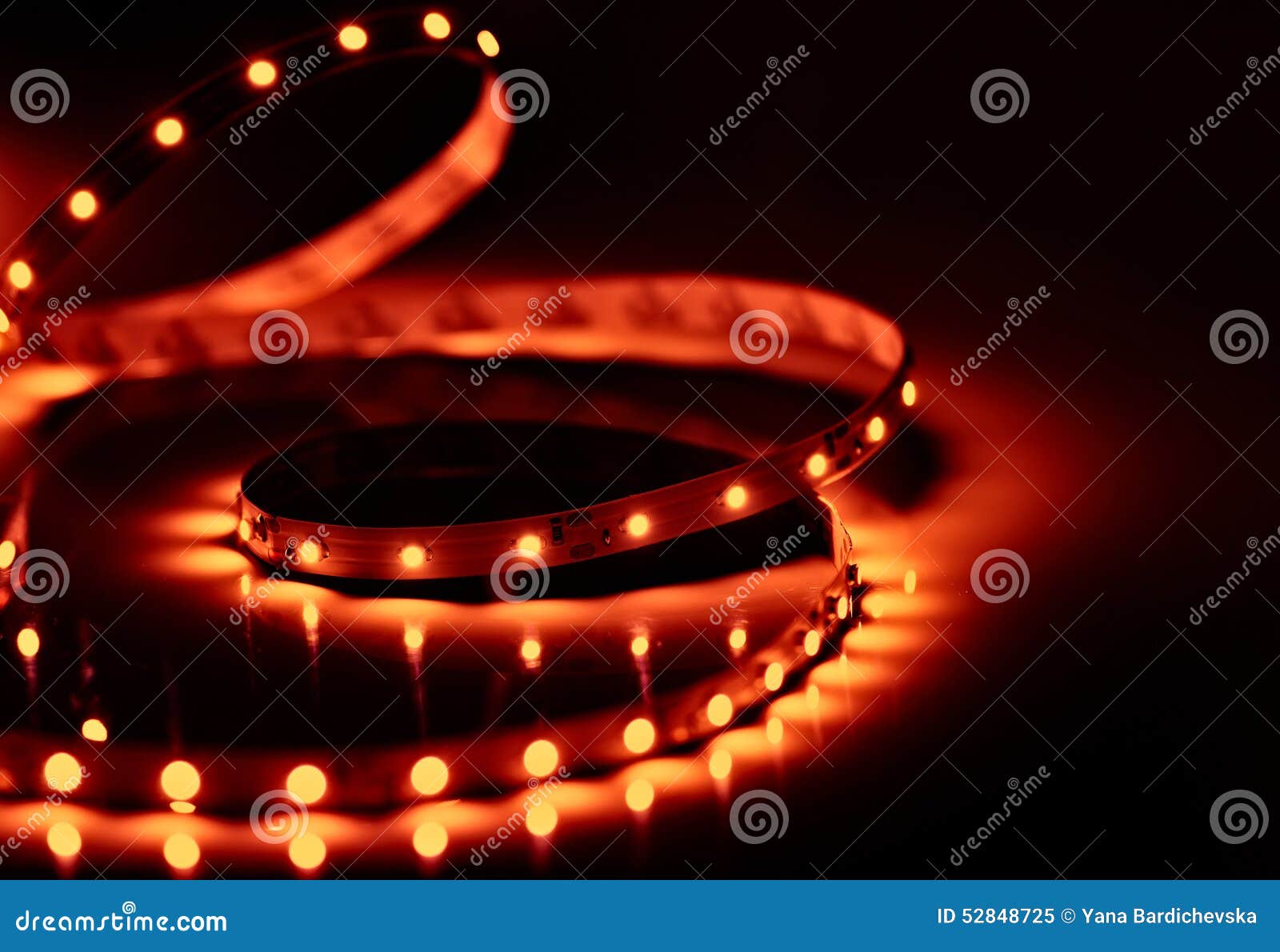 Led Shining Diode Lights. Strip. Stock Image - Image of semiconductor ...