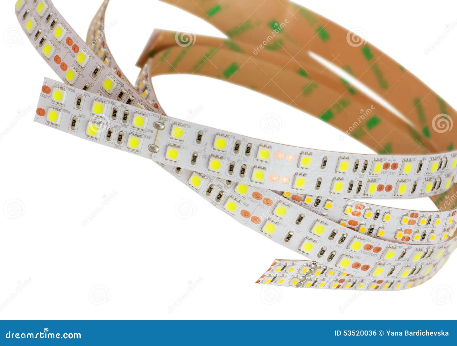 Led Shining Diode Lights. Strip. Stock Photo - Image of background ...