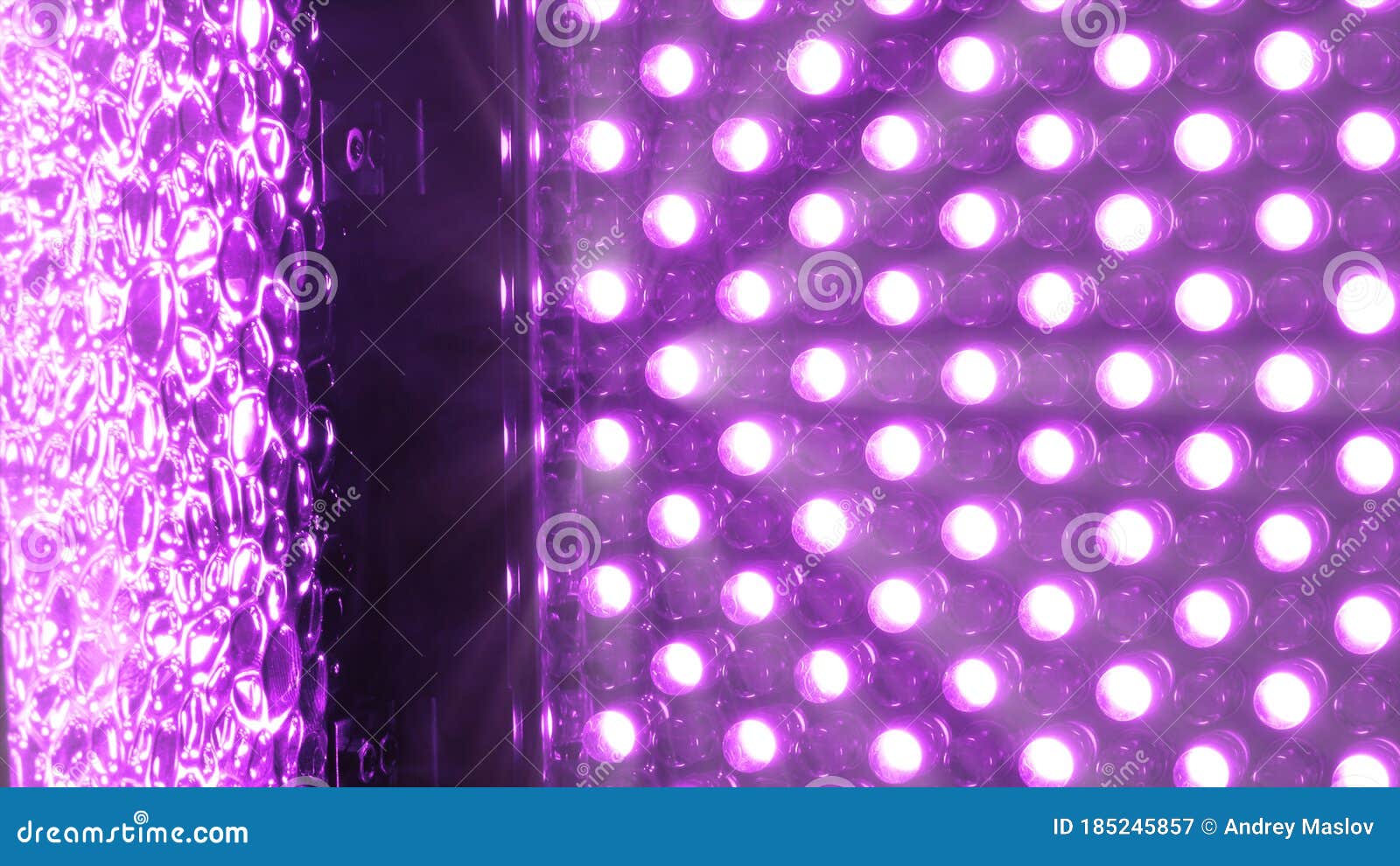LED Shiny Bright Rotating Panel in Purple Stock Image - Image of black ...