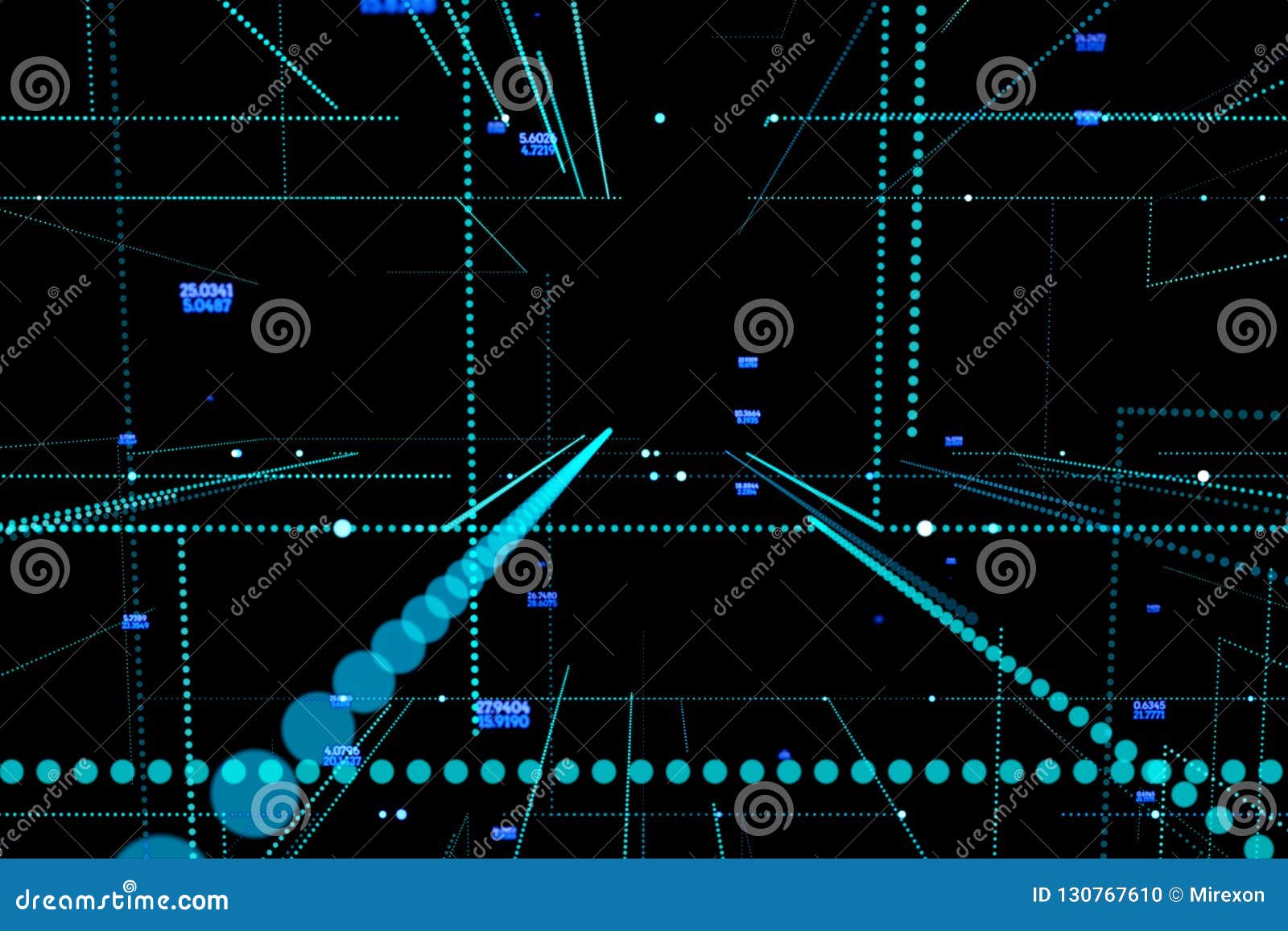 LED Soft Focus Background. Technology Concept. Connection Structure ...