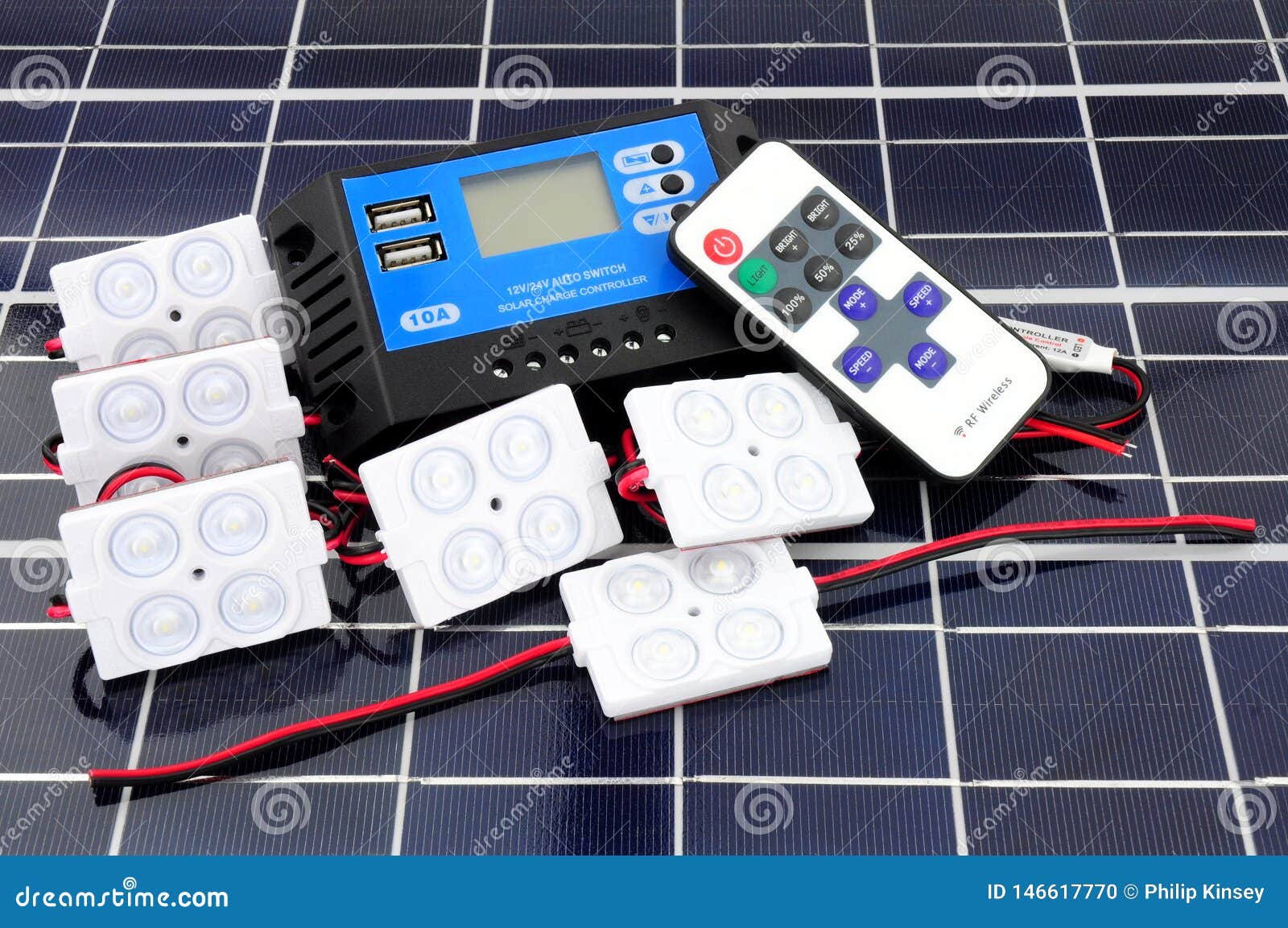 LED Solar Lighting Kit stock photo. Image of electricity - 146617770