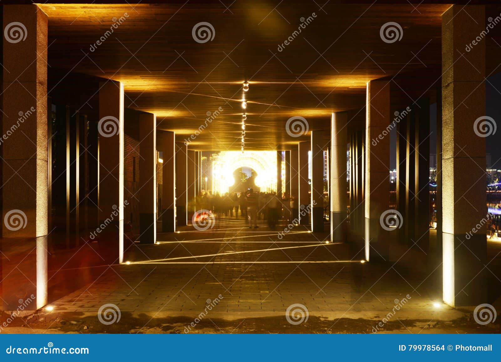 Led Spot Light in Passageway Stock Photo - Image of frosted, exterior ...