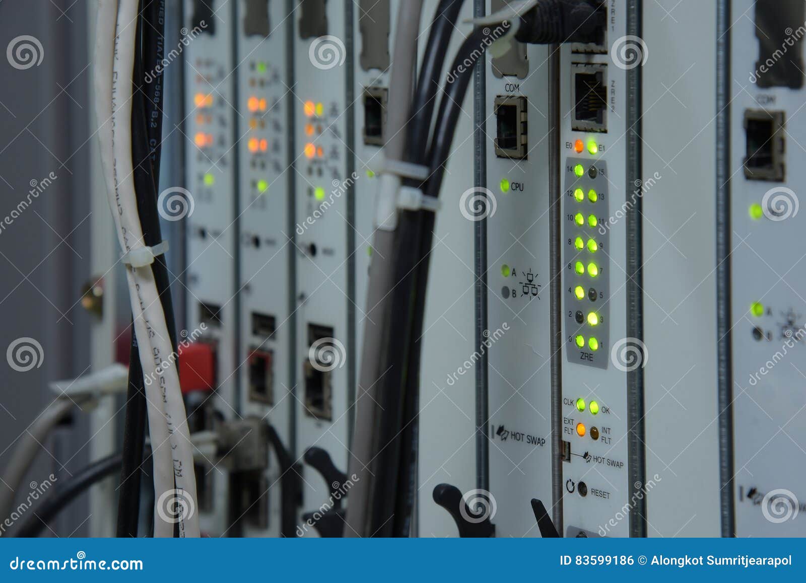 LED Status of Network Connection and Internet Communication Hard Stock ...