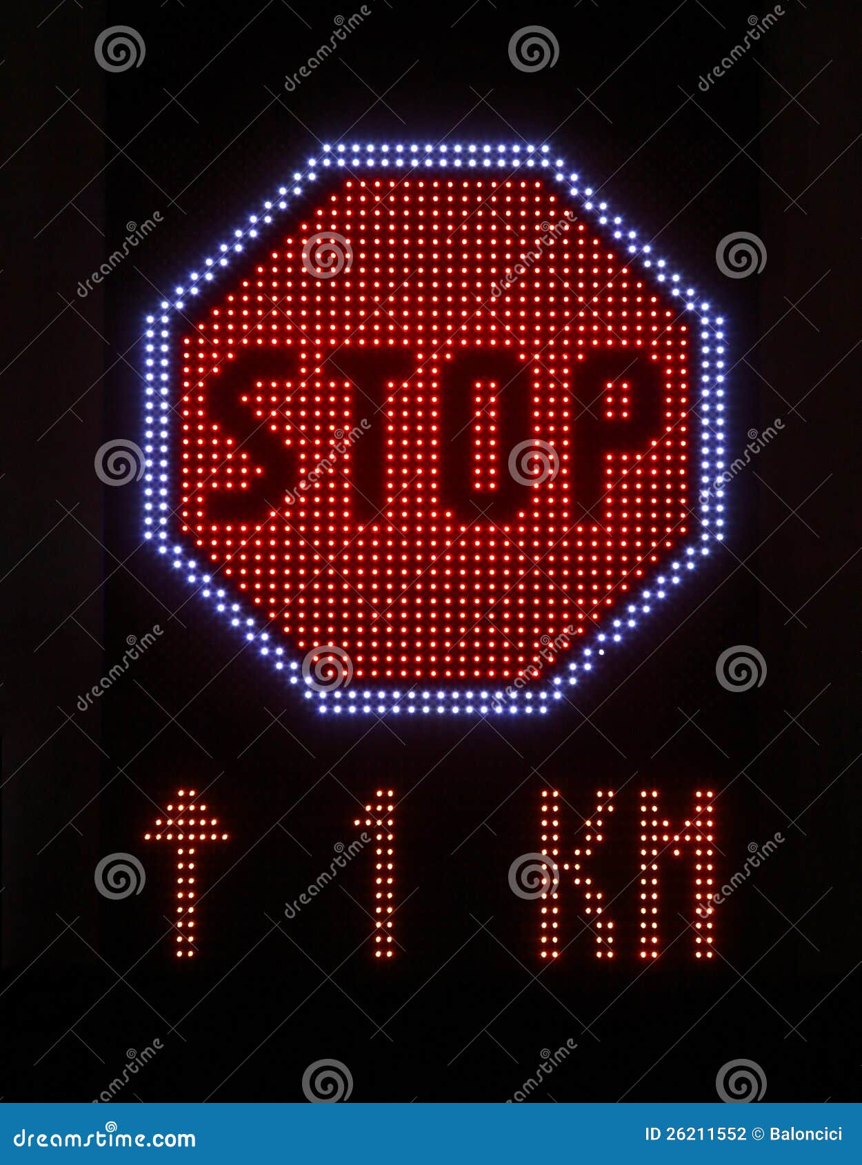LED Stop stock photo. Image of changable, octagon, signal - 26211552