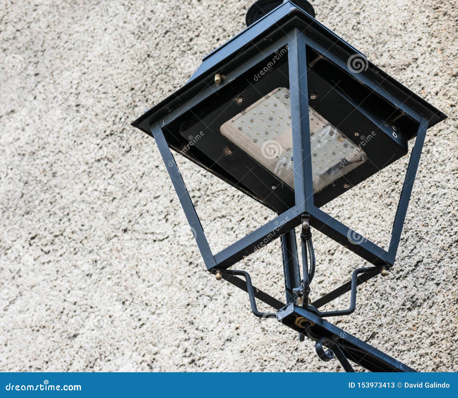 LED Street Lamp on Building Facade Stock Image - Image of metal, object ...