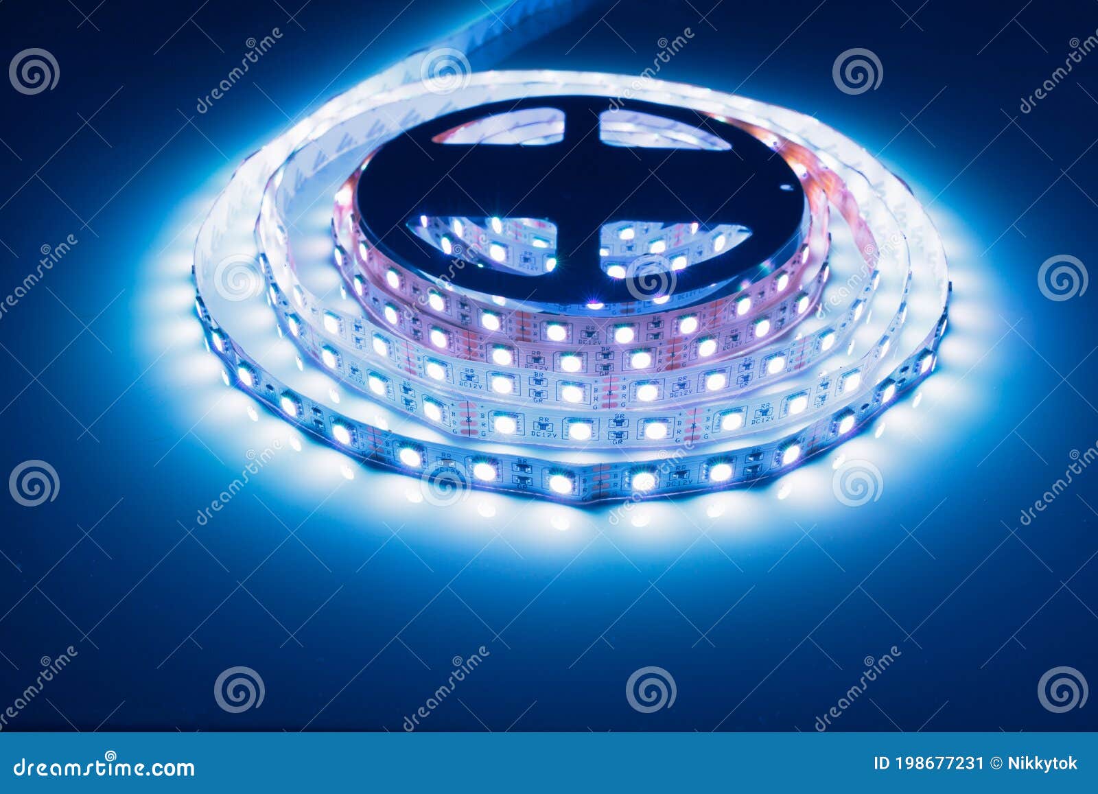Led strip blue light roll stock image. Image of electricity - 198677231