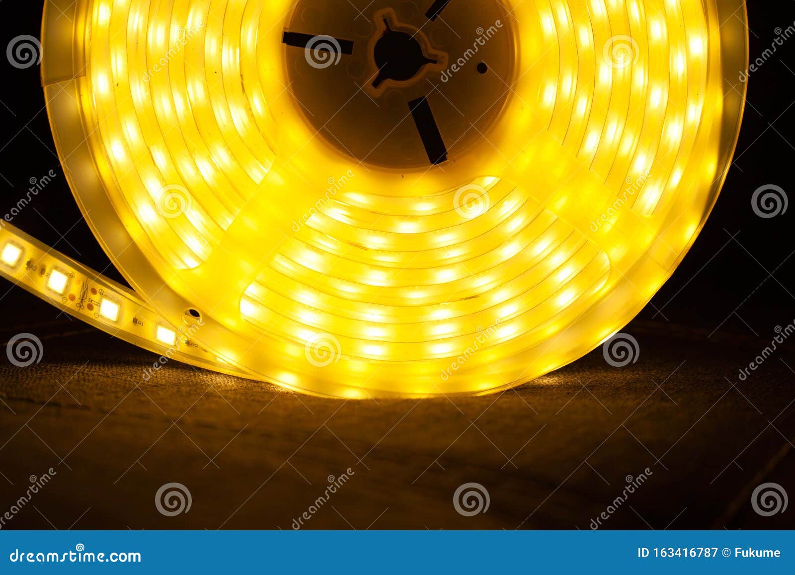 LED Strip Light,decorative Diode Lighting on Dark Background Stock ...