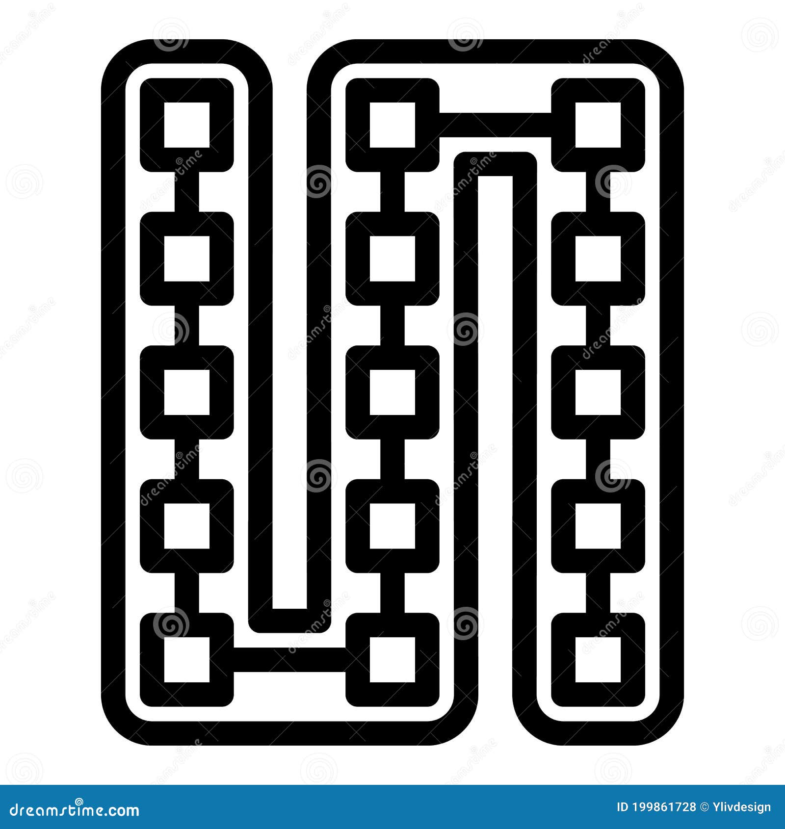 Led Strip Lights Module Icon, Outline Style Stock Vector - Illustration ...