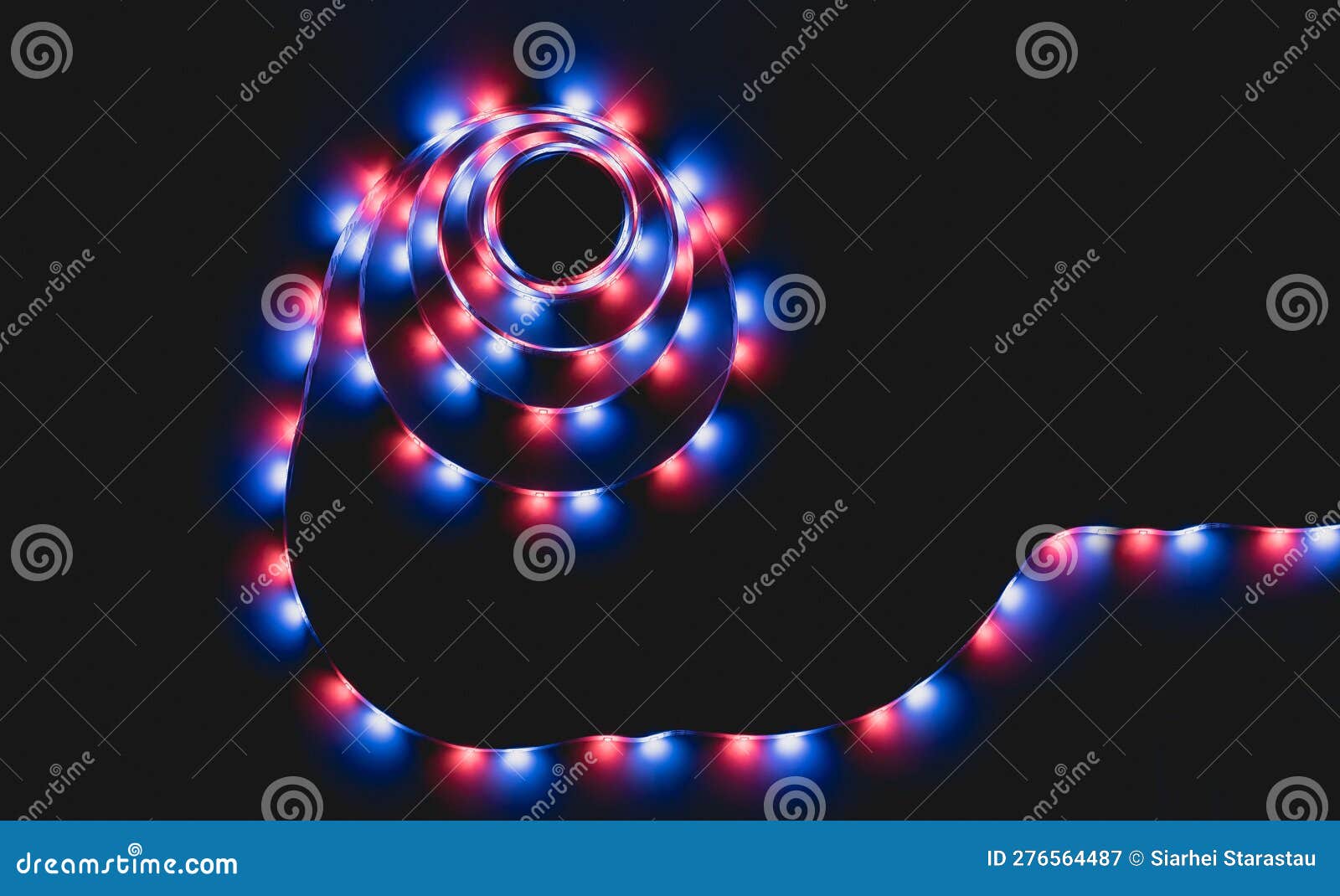 LED Strip with Multicolored Diodes Stock Image - Image of strip, chip ...