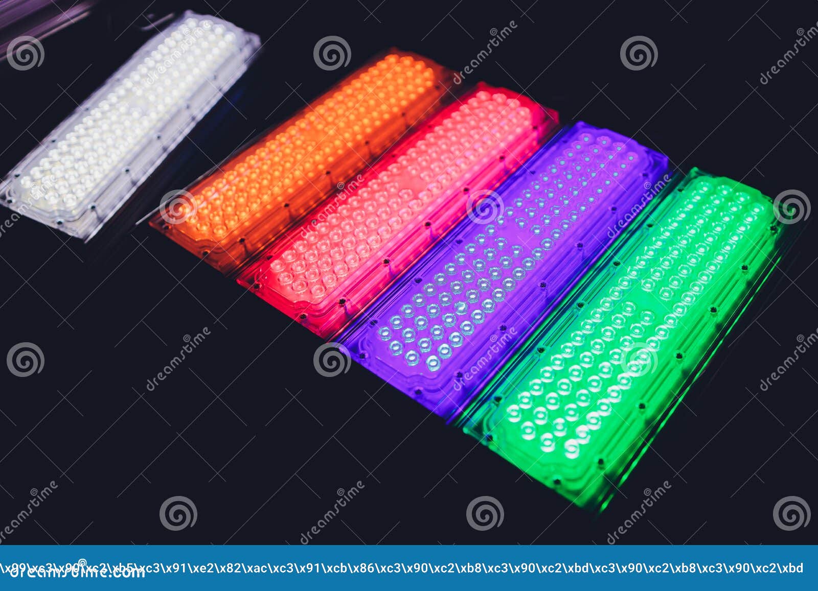 LED Strip in Purple Colors and a Control Panel for Switching Colors ...